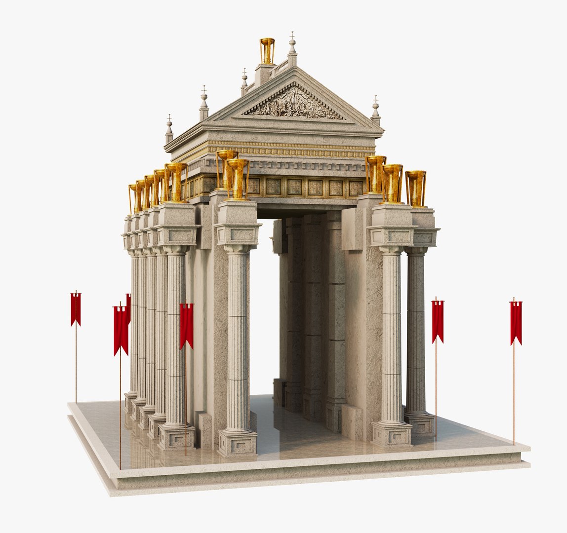 3D Ancient Gate Temple - TurboSquid 2272905