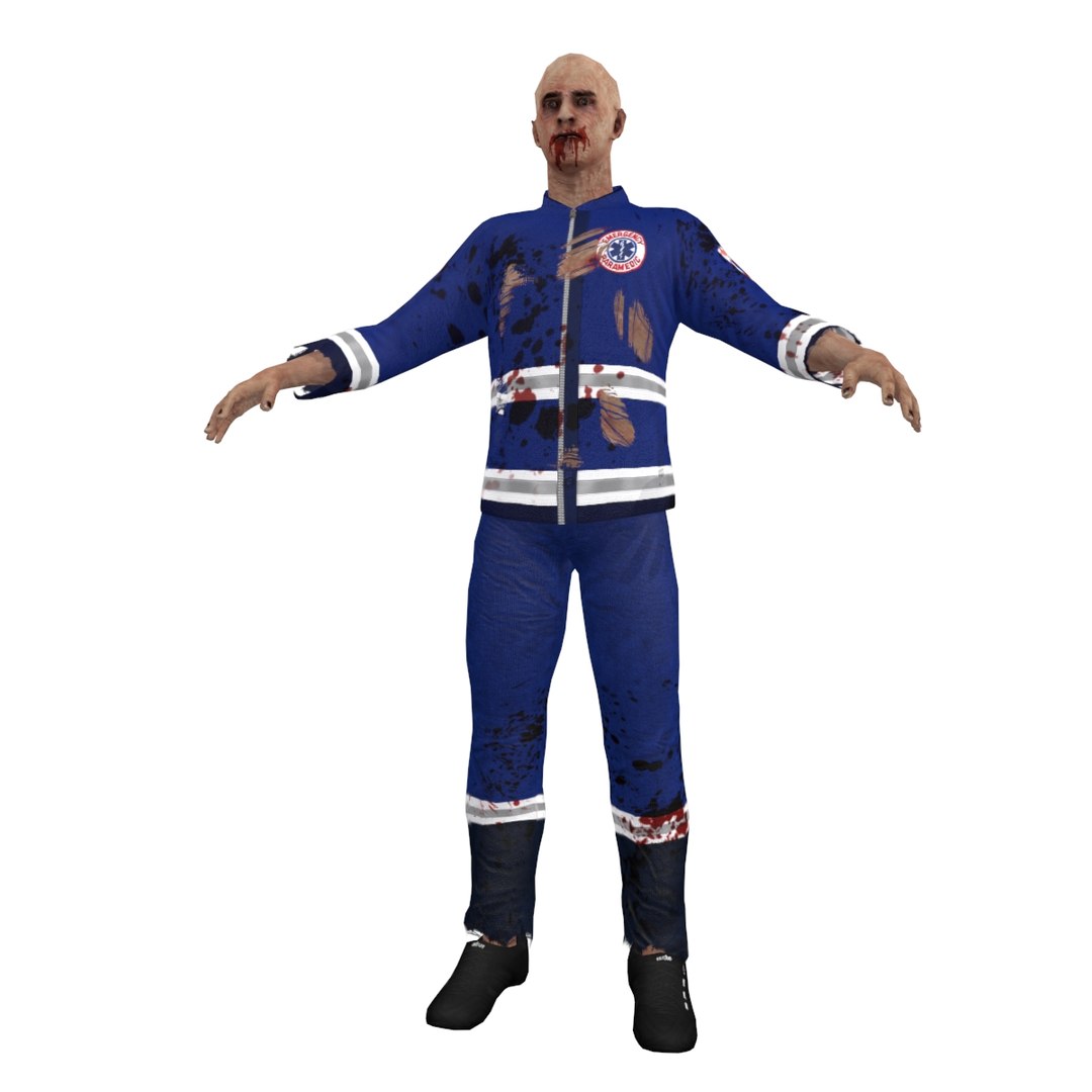 3d Model Zombie Paramedic
