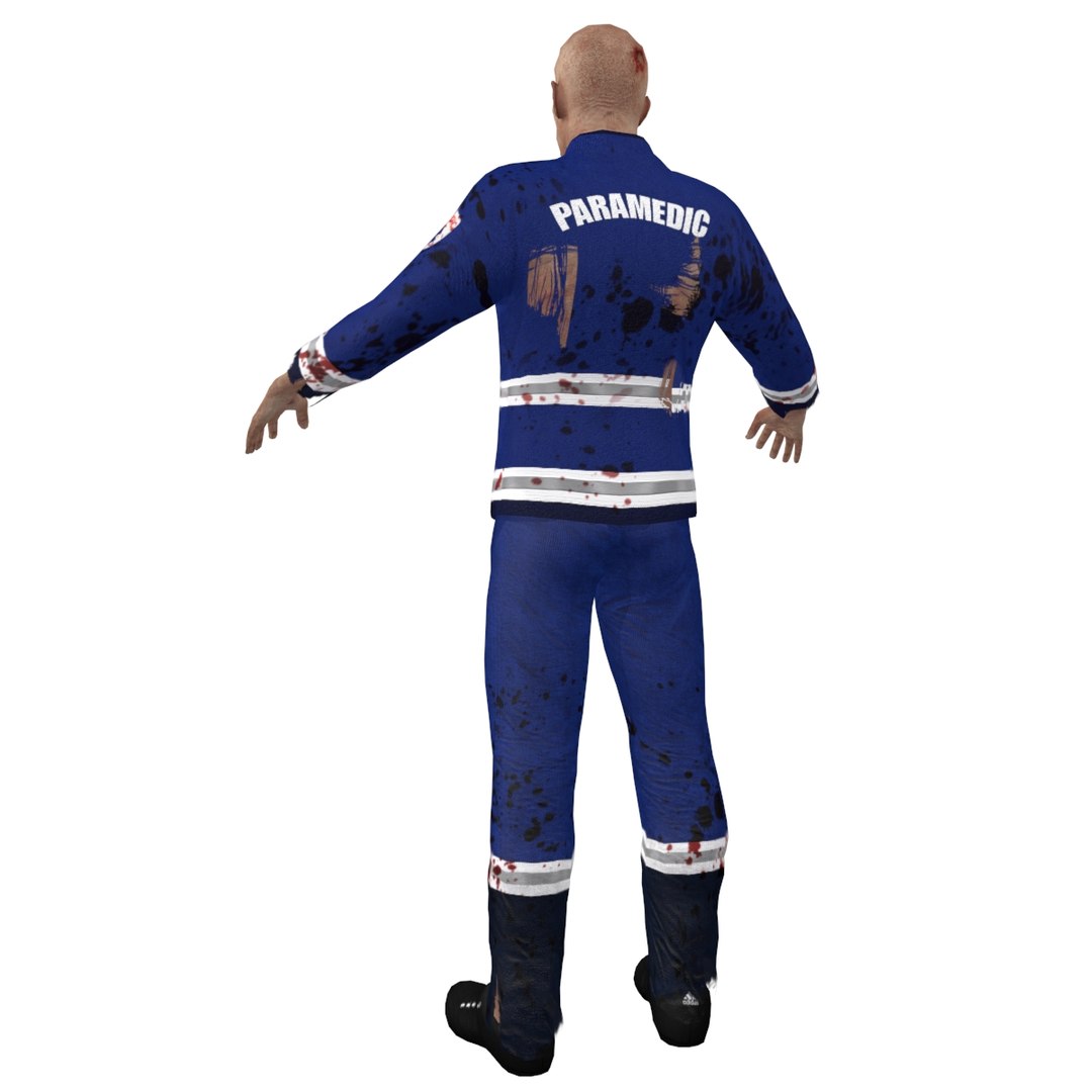 3d Model Zombie Paramedic