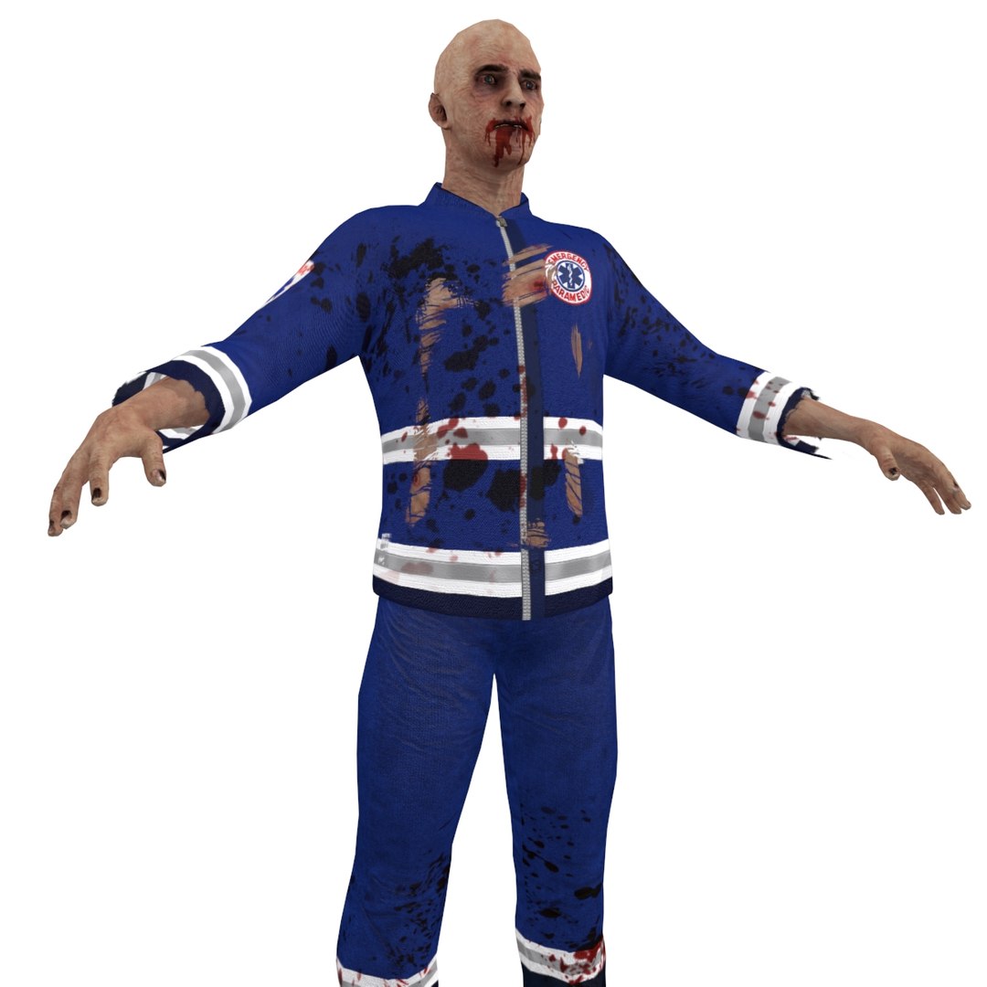 3d Model Zombie Paramedic