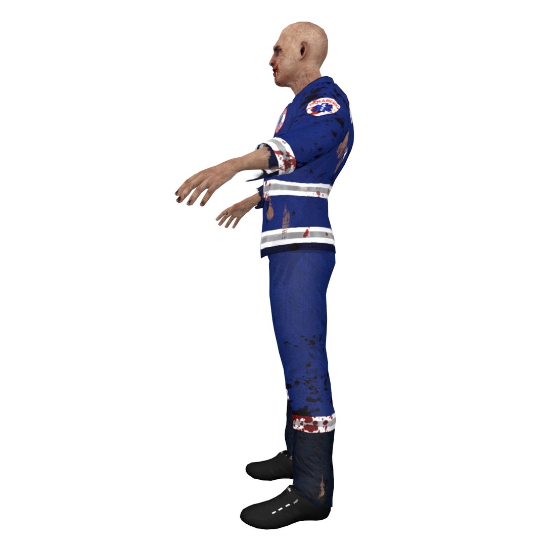 3d Model Zombie Paramedic