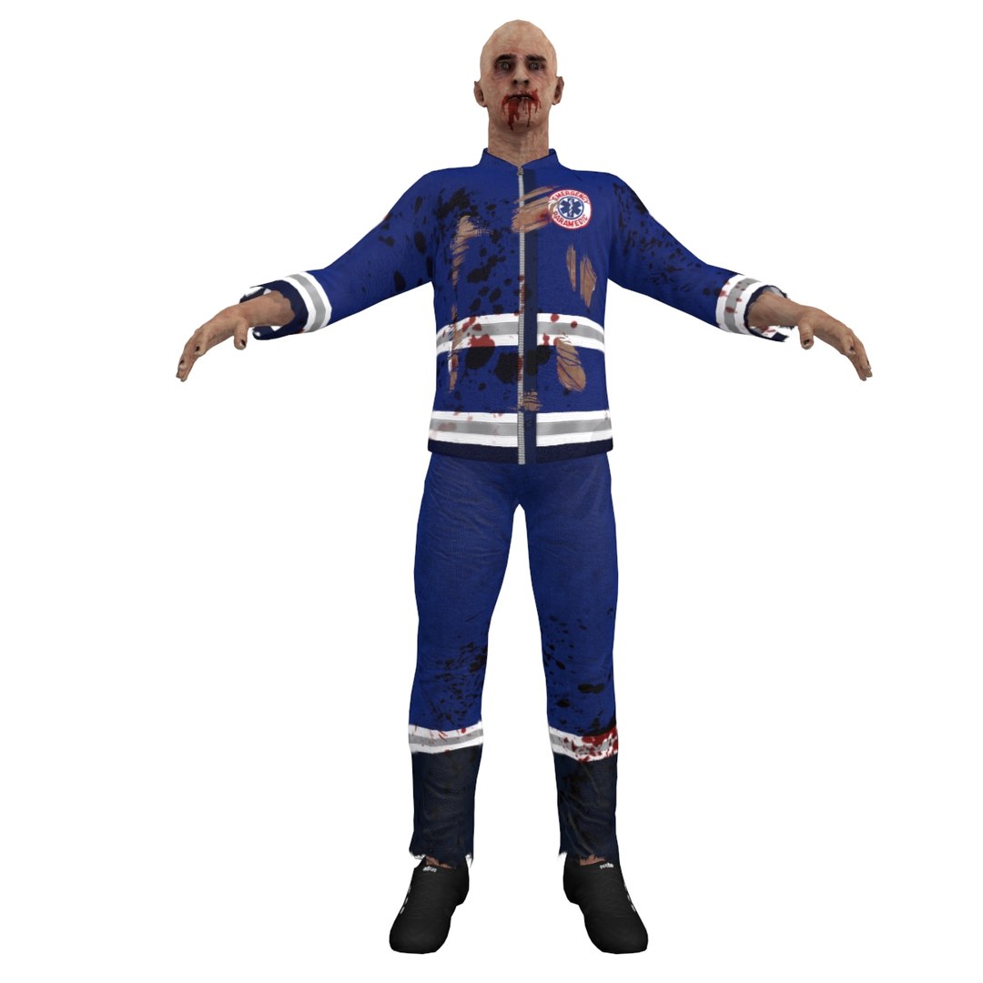 3d Model Zombie Paramedic