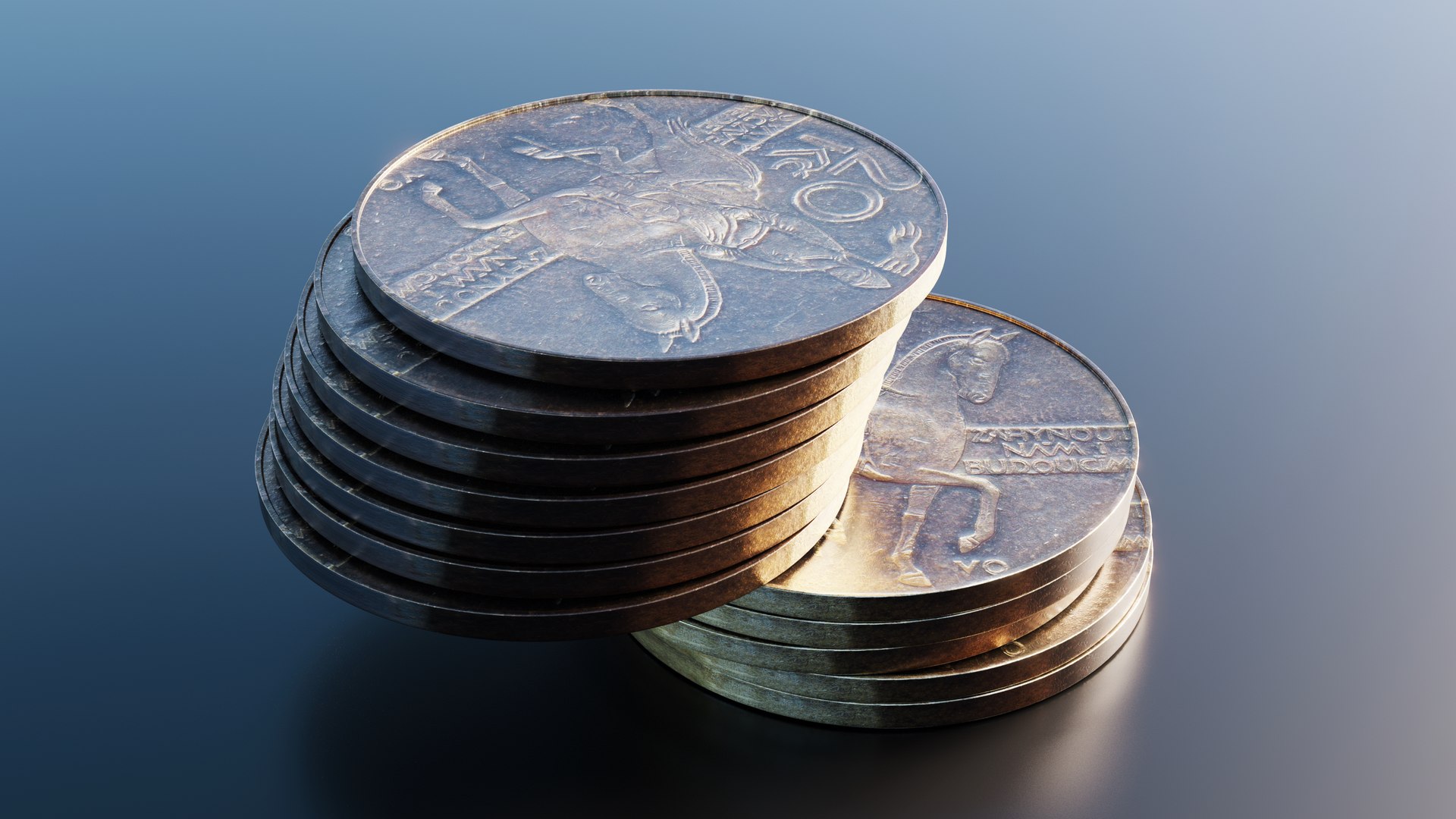 3D Coin Czech Crowns Model - TurboSquid 2286713