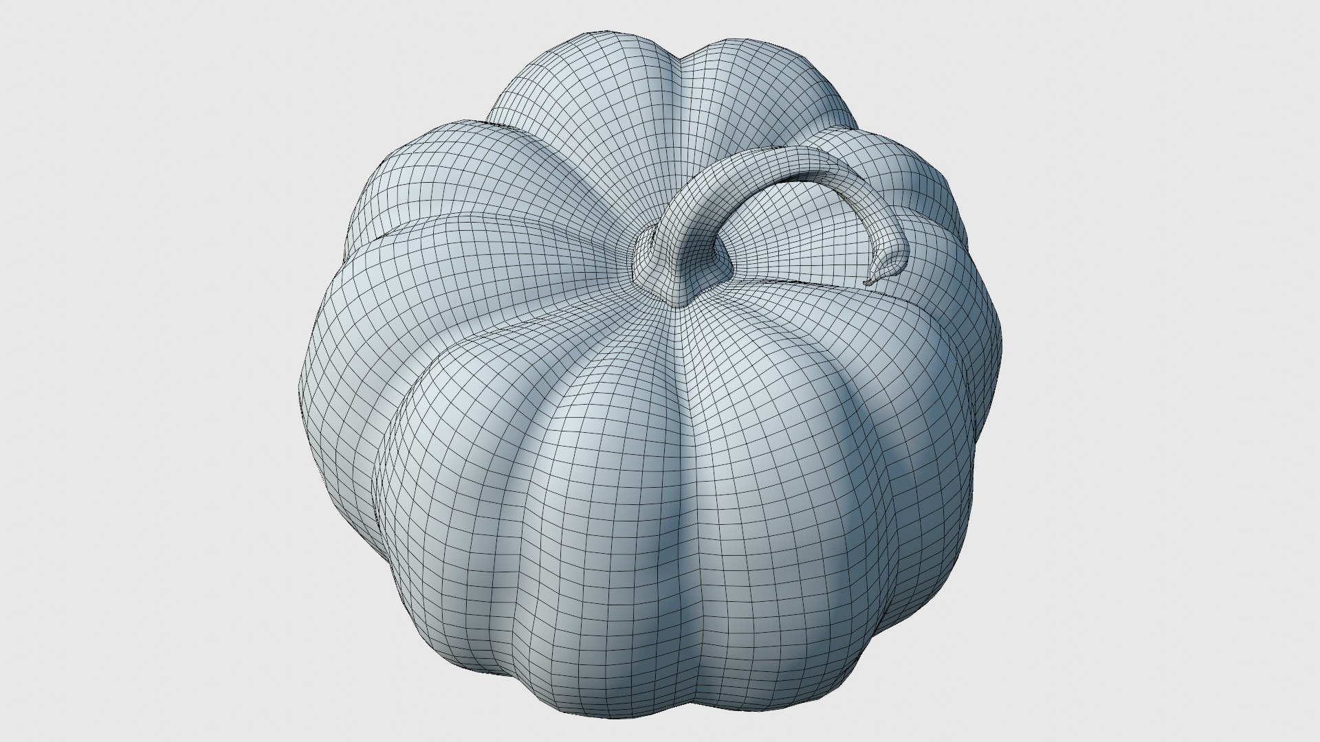 Carnival Squash Green Pumpkin PBR Scan Retopo 3D Model - TurboSquid 1987982