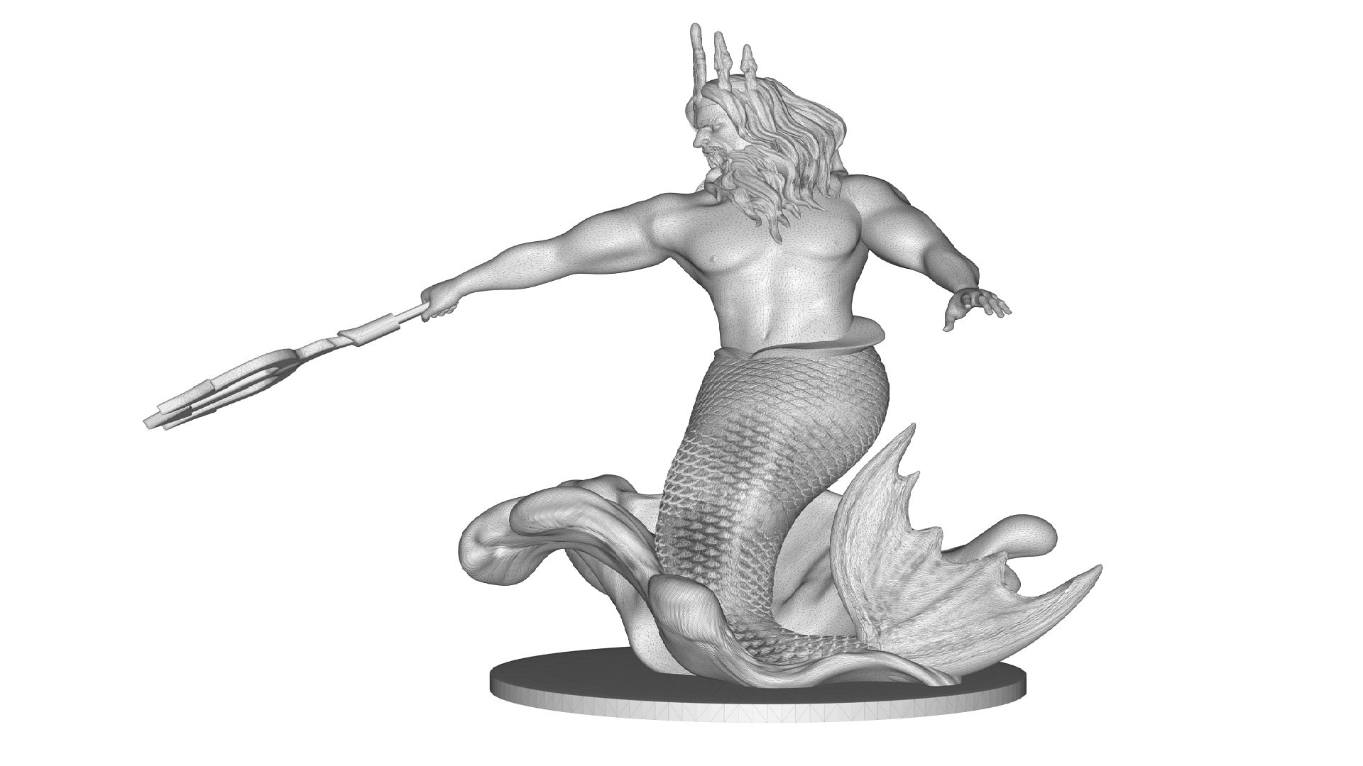 3D King Merman Statue - TurboSquid 1962302