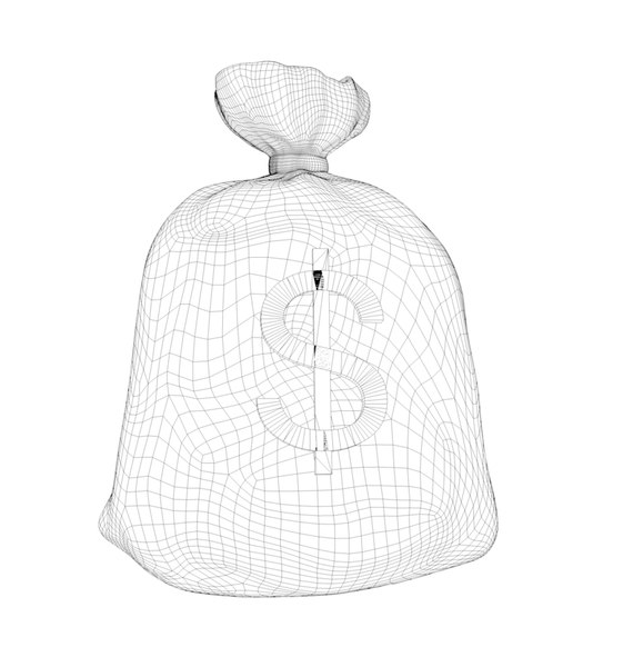 Money bag currency 3D model - TurboSquid 1441626