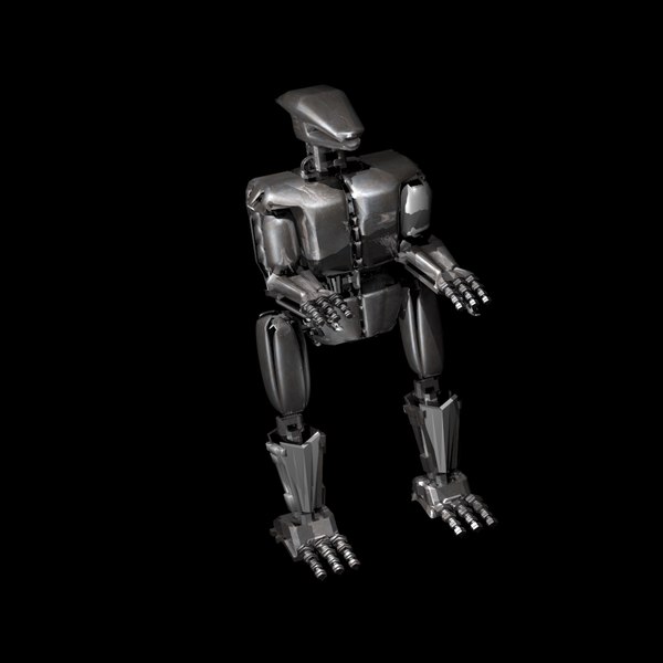 3d blend robot cannon rocket