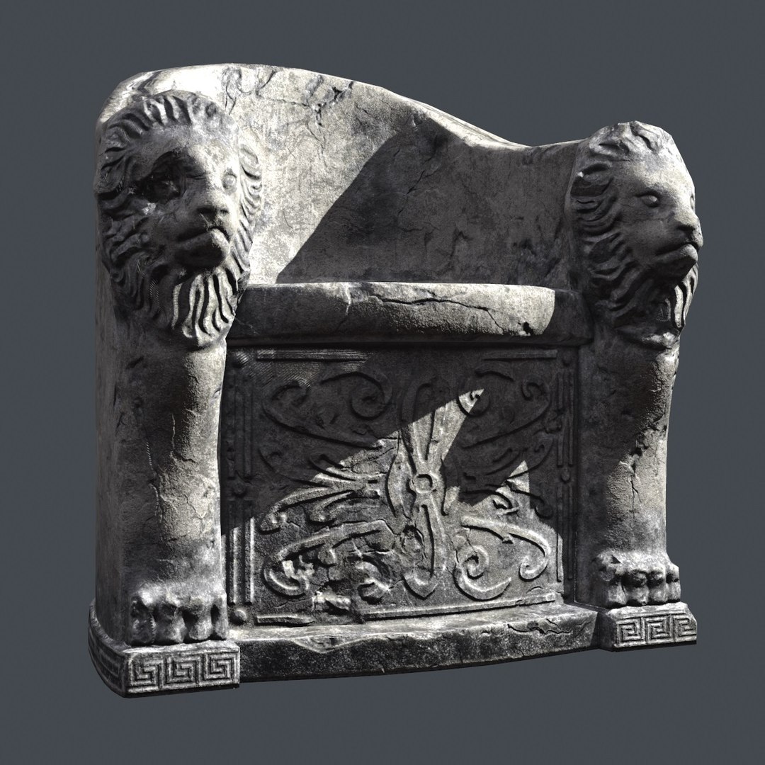 Roman Stone Chair Pbr 3D Model - TurboSquid 1177837