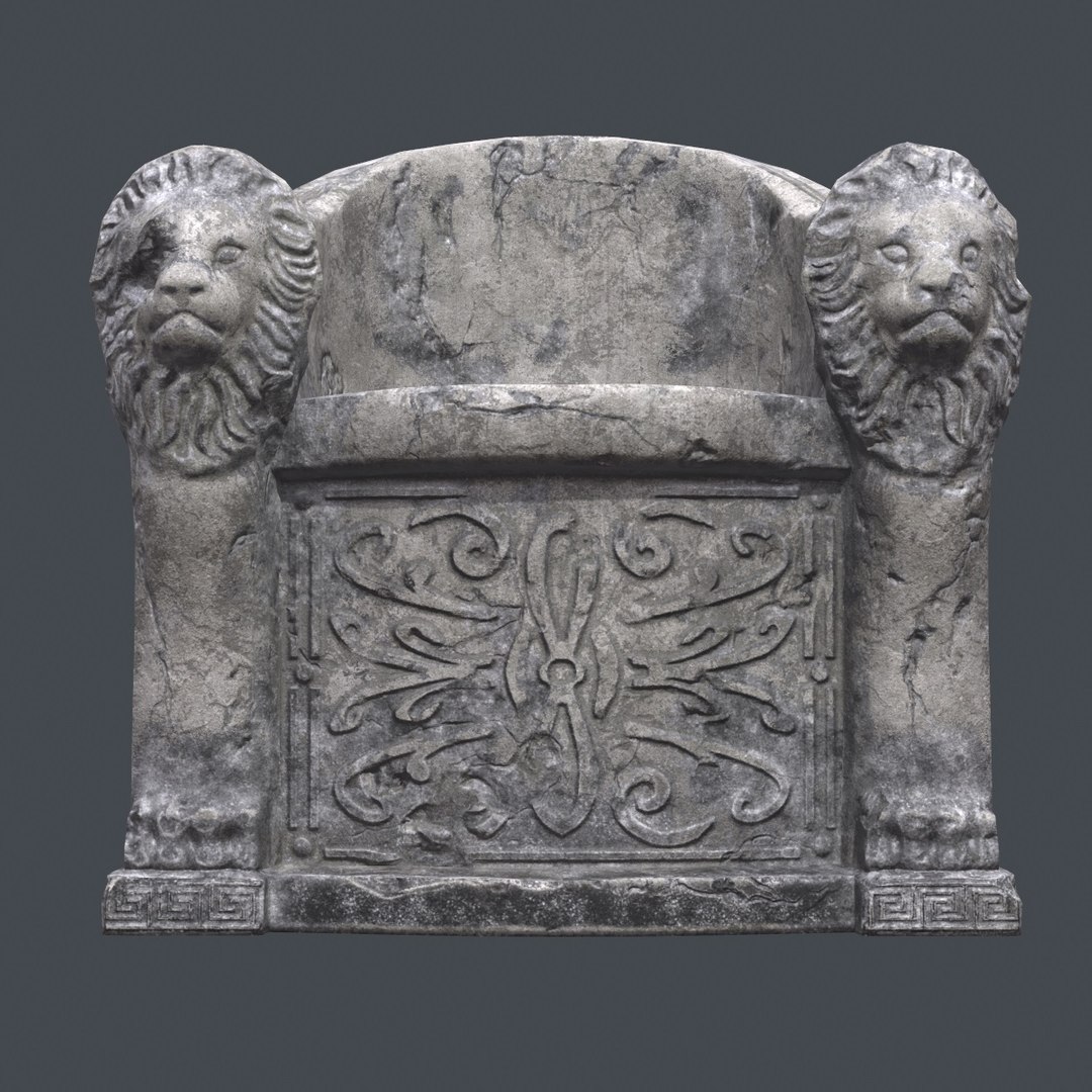 Roman Stone Chair Pbr 3D Model - TurboSquid 1177837