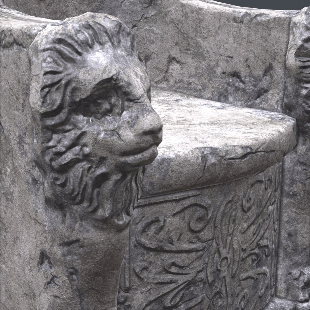 Roman Stone Chair Pbr 3D Model - TurboSquid 1177837