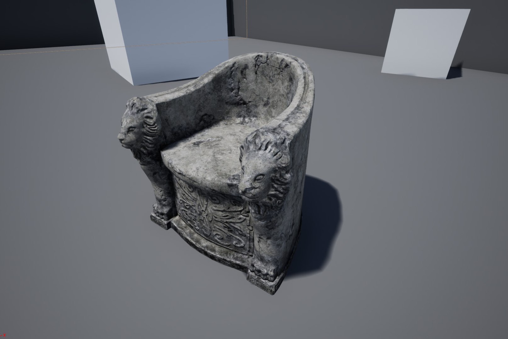 Roman Stone Chair Pbr 3D Model - TurboSquid 1177837