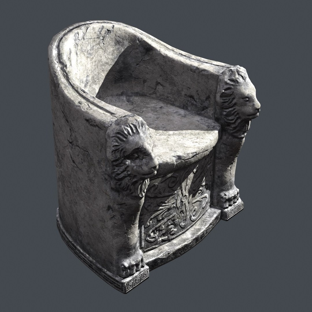 Roman Stone Chair Pbr 3D Model - TurboSquid 1177837