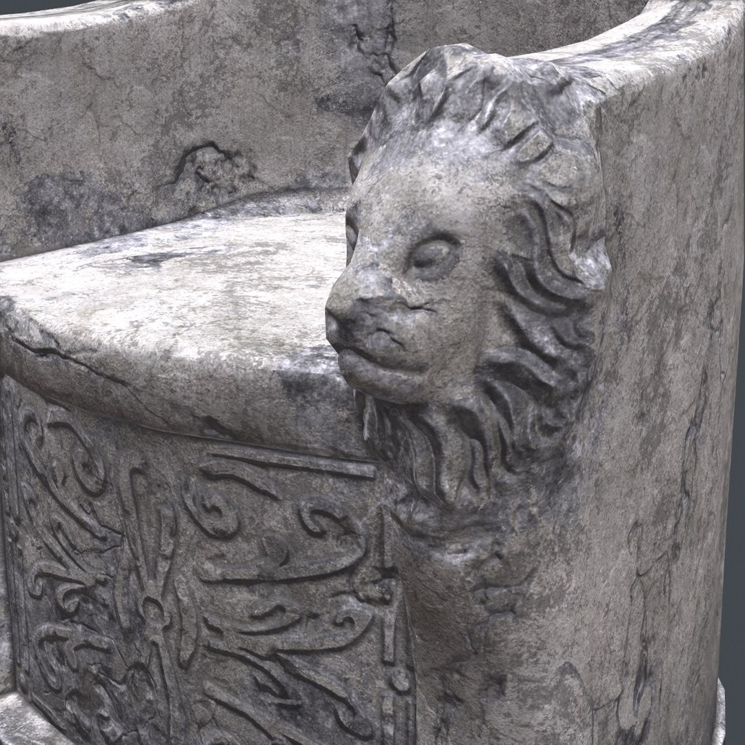 Roman Stone Chair Pbr 3D Model - TurboSquid 1177837