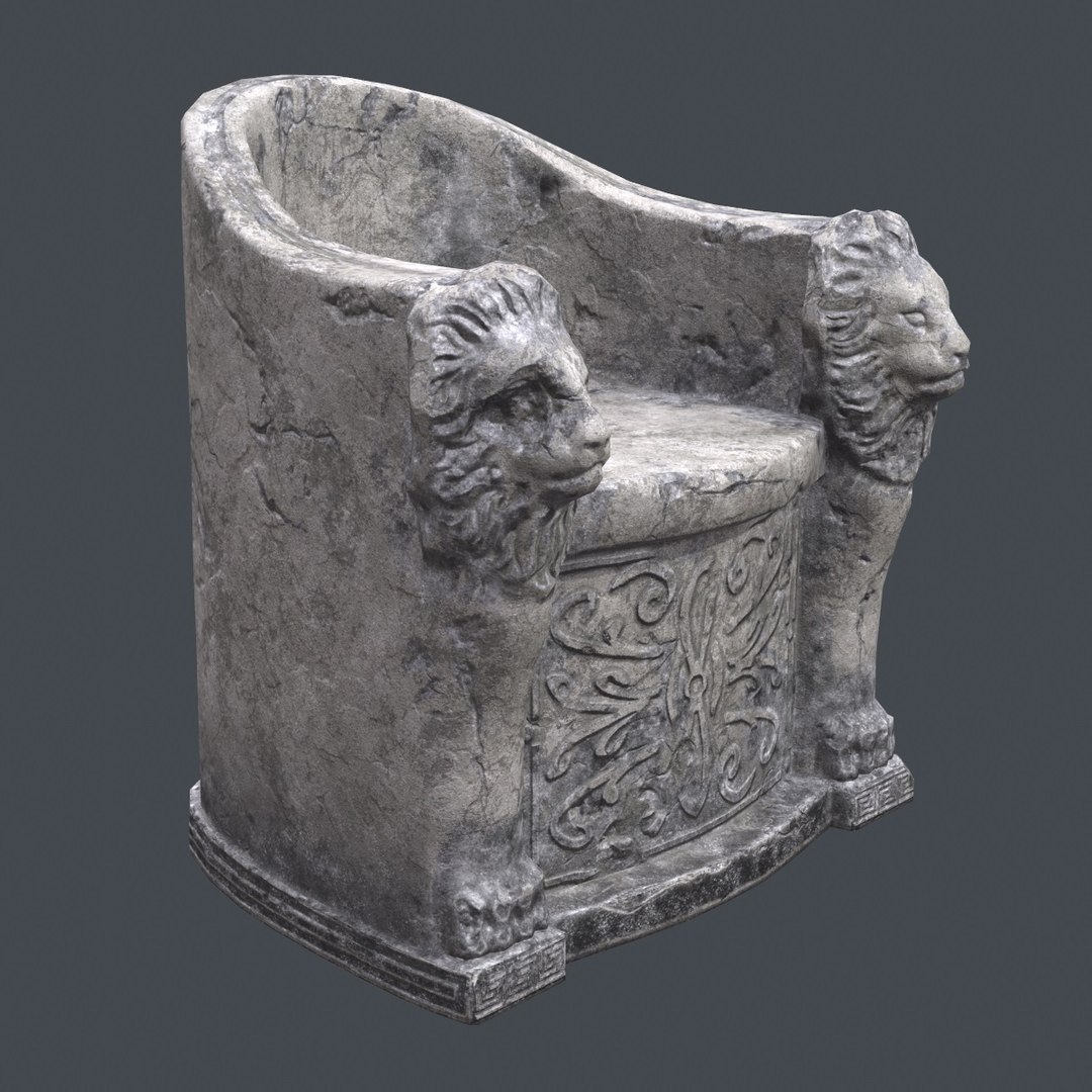 Roman Stone Chair Pbr 3D Model - TurboSquid 1177837