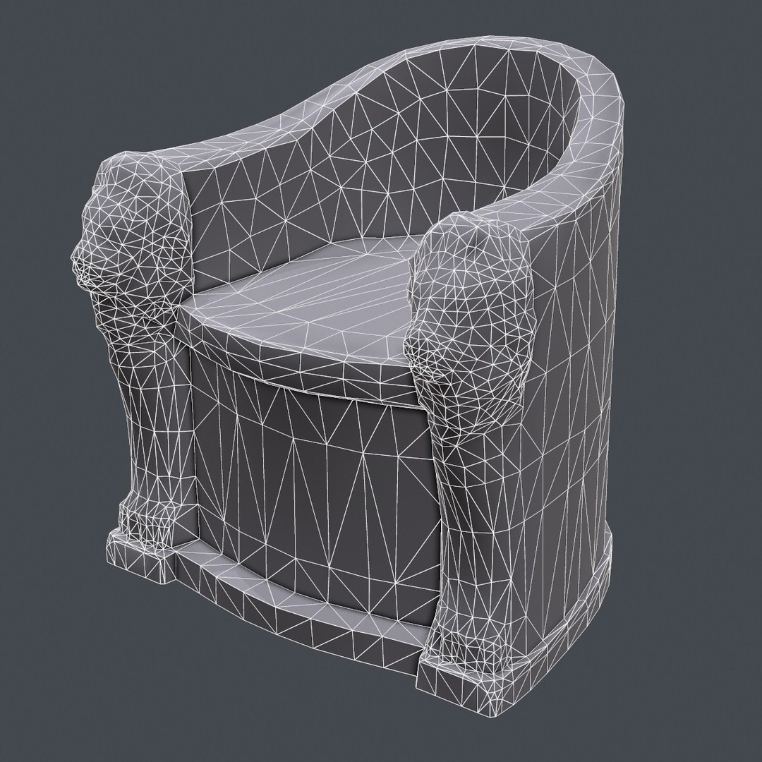 Roman Stone Chair Pbr 3D Model - TurboSquid 1177837