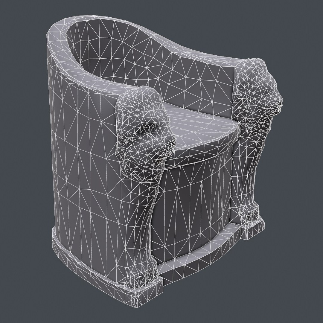 Roman Stone Chair Pbr 3D Model - TurboSquid 1177837