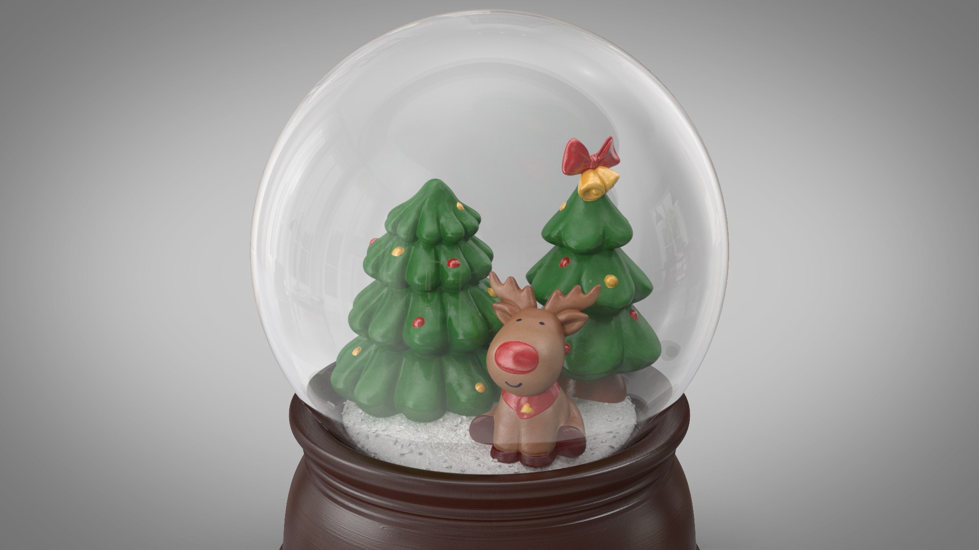 3D snow globe christmas decoration model - TurboSquid 1547238