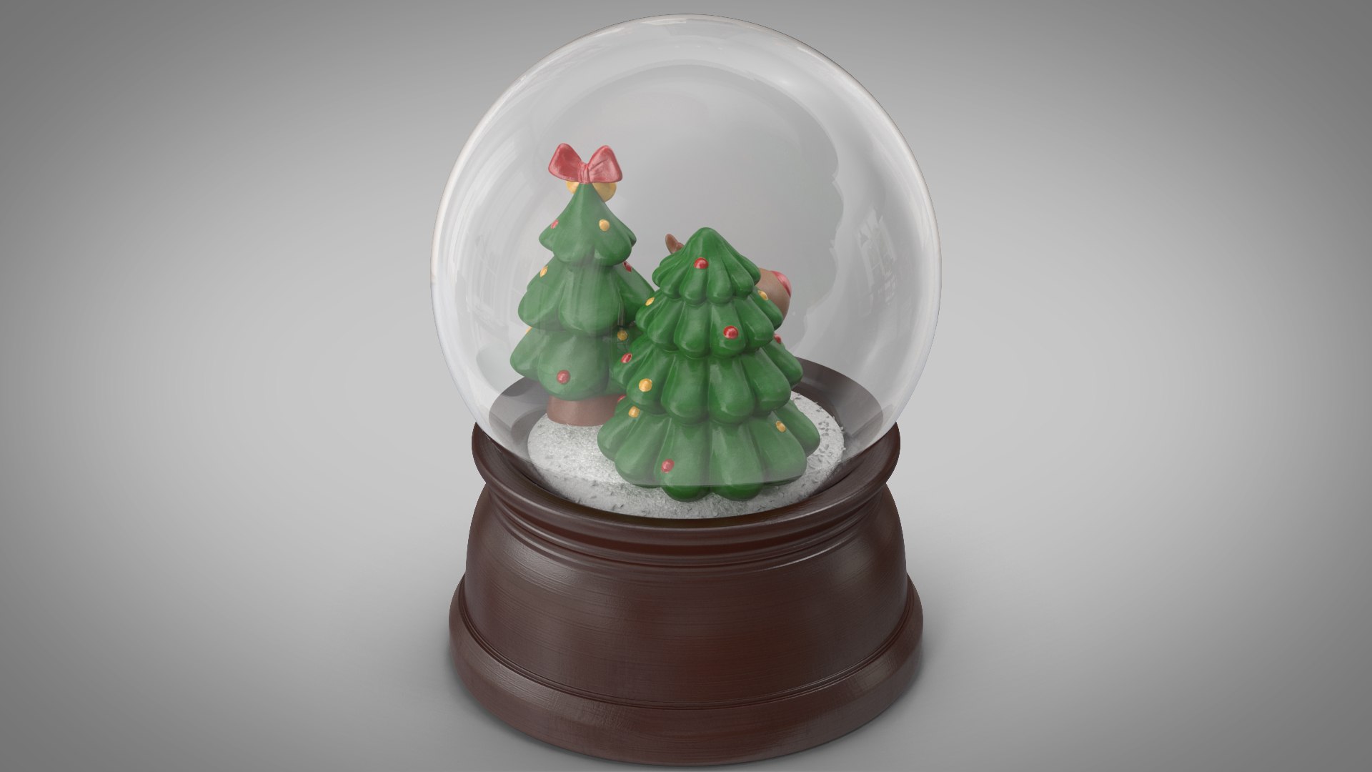 3D snow globe christmas decoration model - TurboSquid 1547238