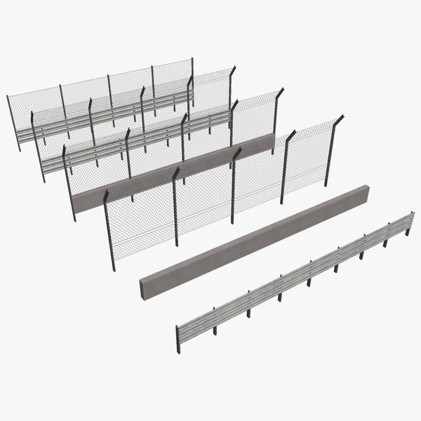 Race track barriers set 3D - TurboSquid 2046158
