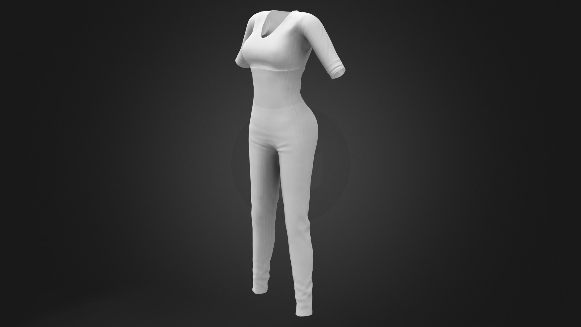 3D Denim Jumpsuit Model - TurboSquid 1877847