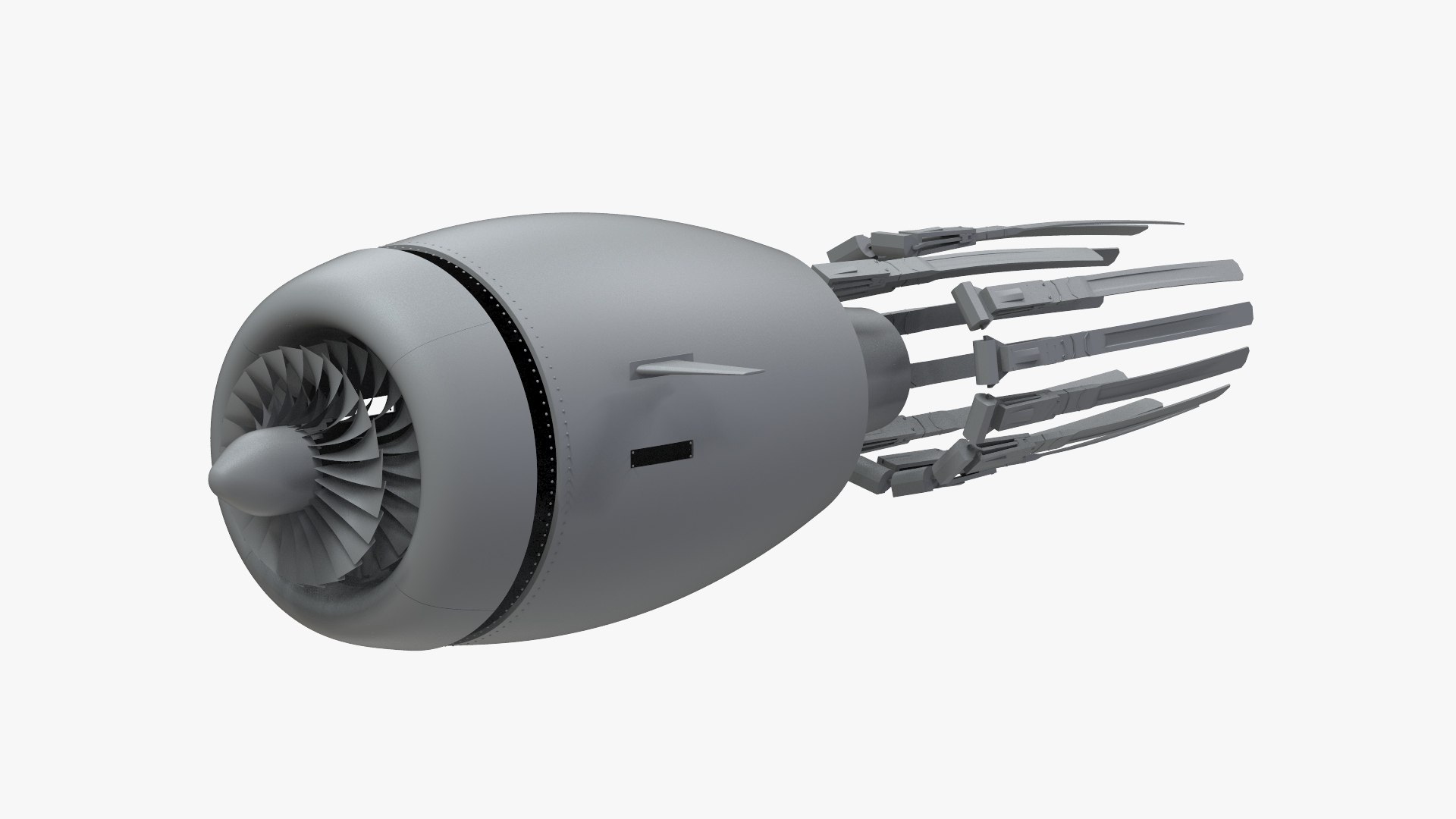 Turbine Jet Sci-fi Spaceship 3D Model - TurboSquid 1535086
