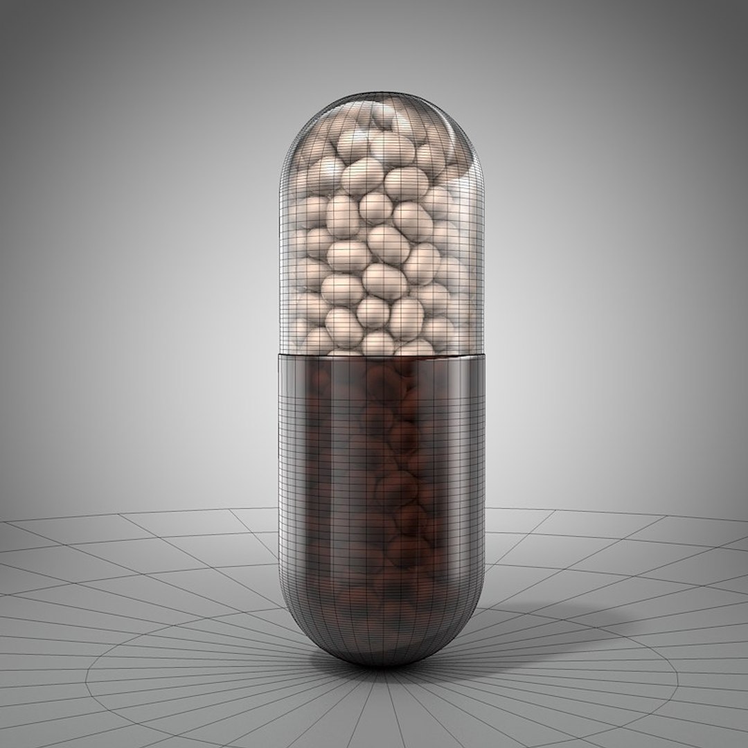 3d Model Pill Capsule