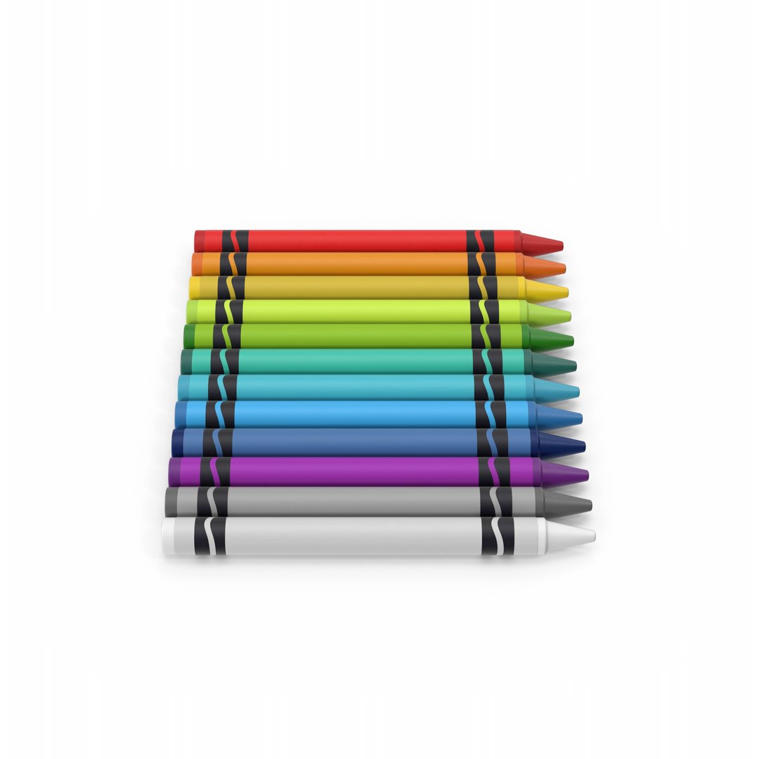 3D Colored Crayons - TurboSquid 1835317