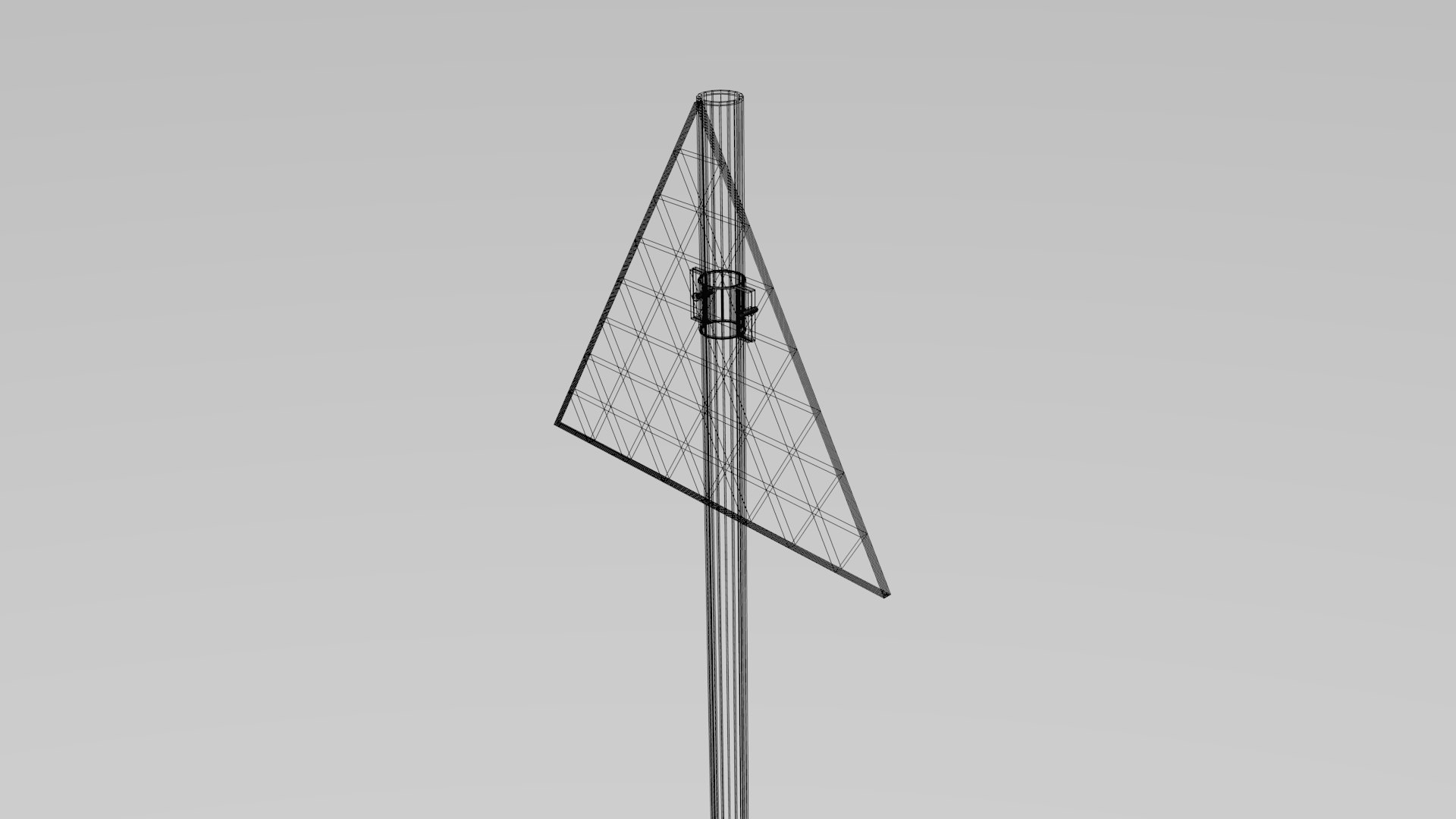 3d way traffic sign model