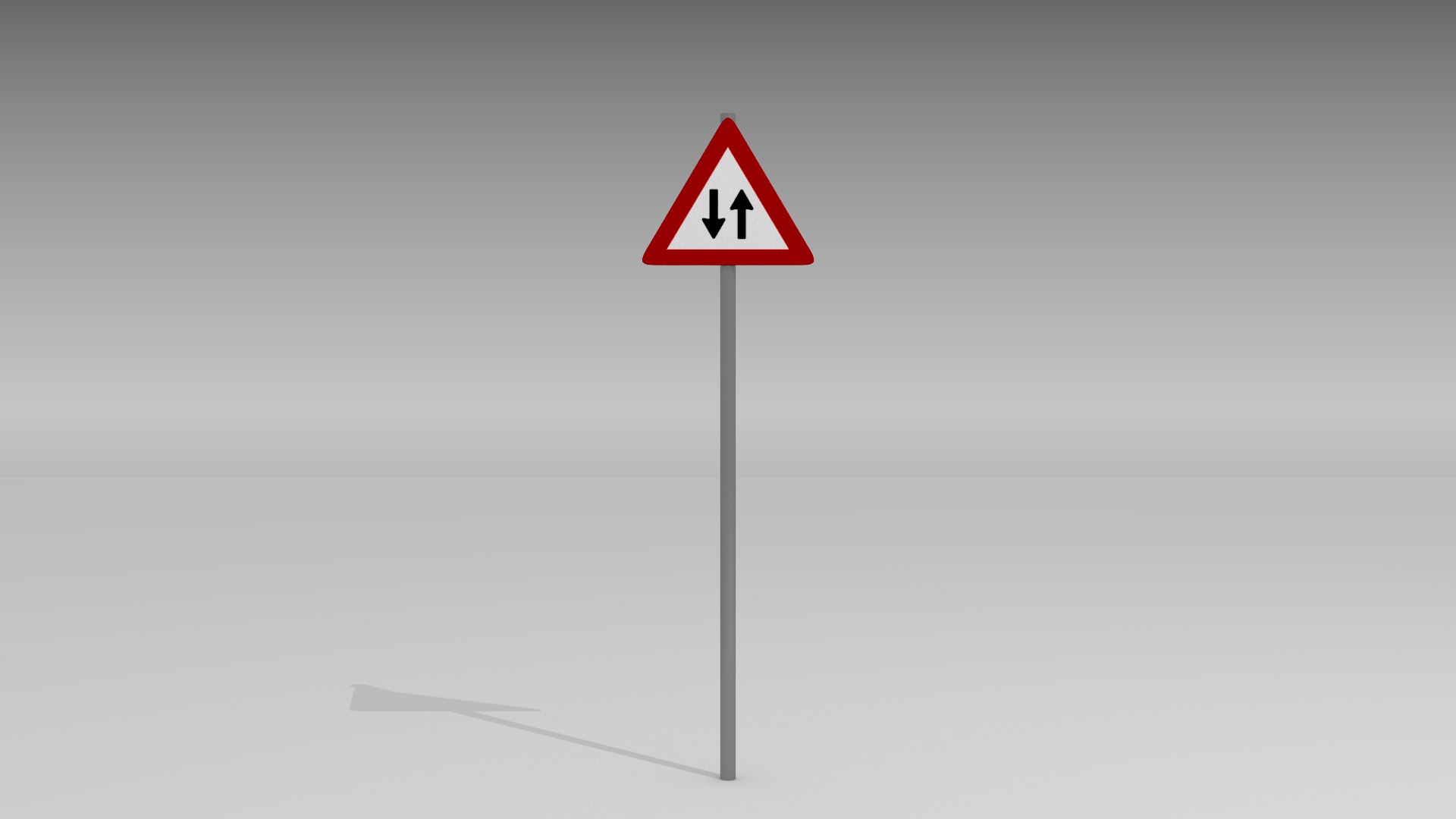 3d way traffic sign model