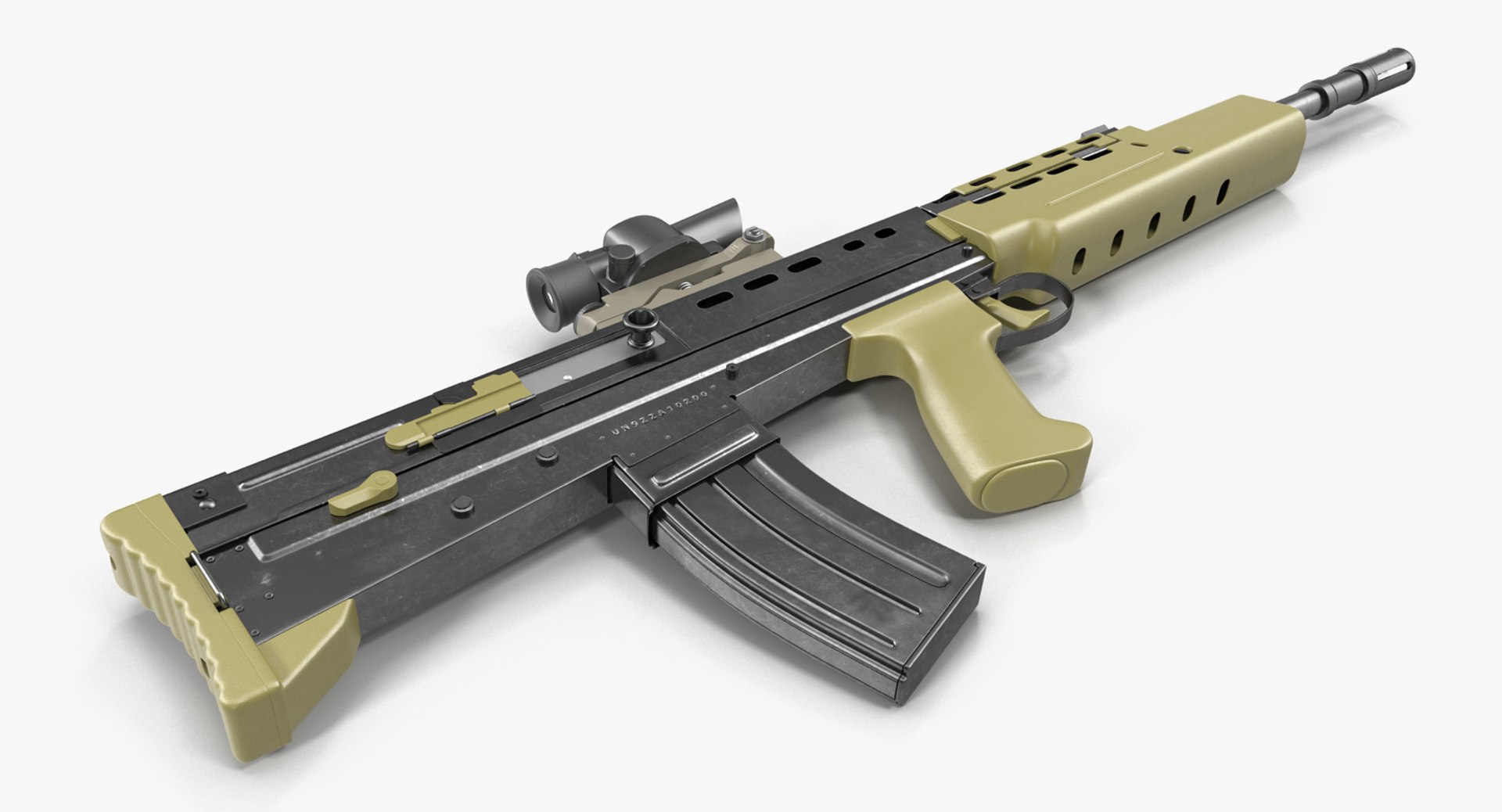 Assault Rifle L85a2 Scope 3d Model