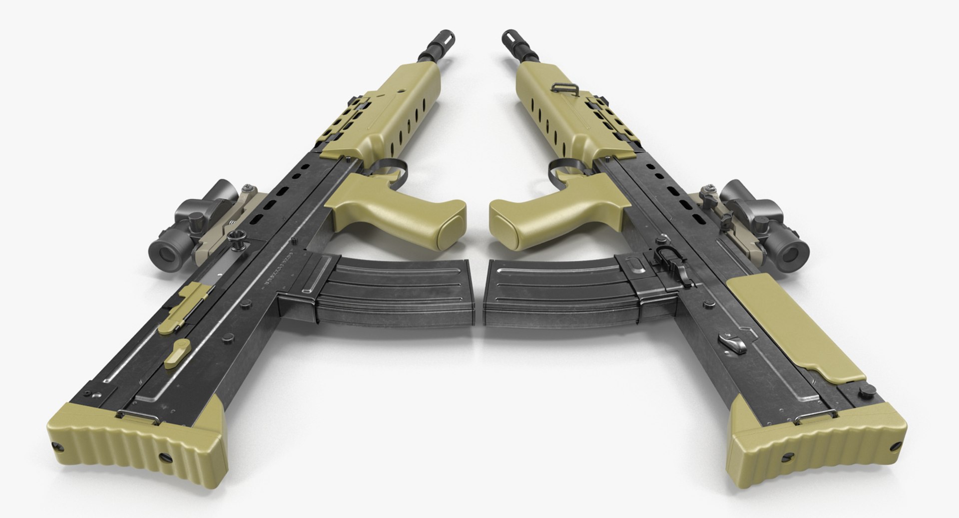 Assault Rifle L85a2 Scope 3d Model