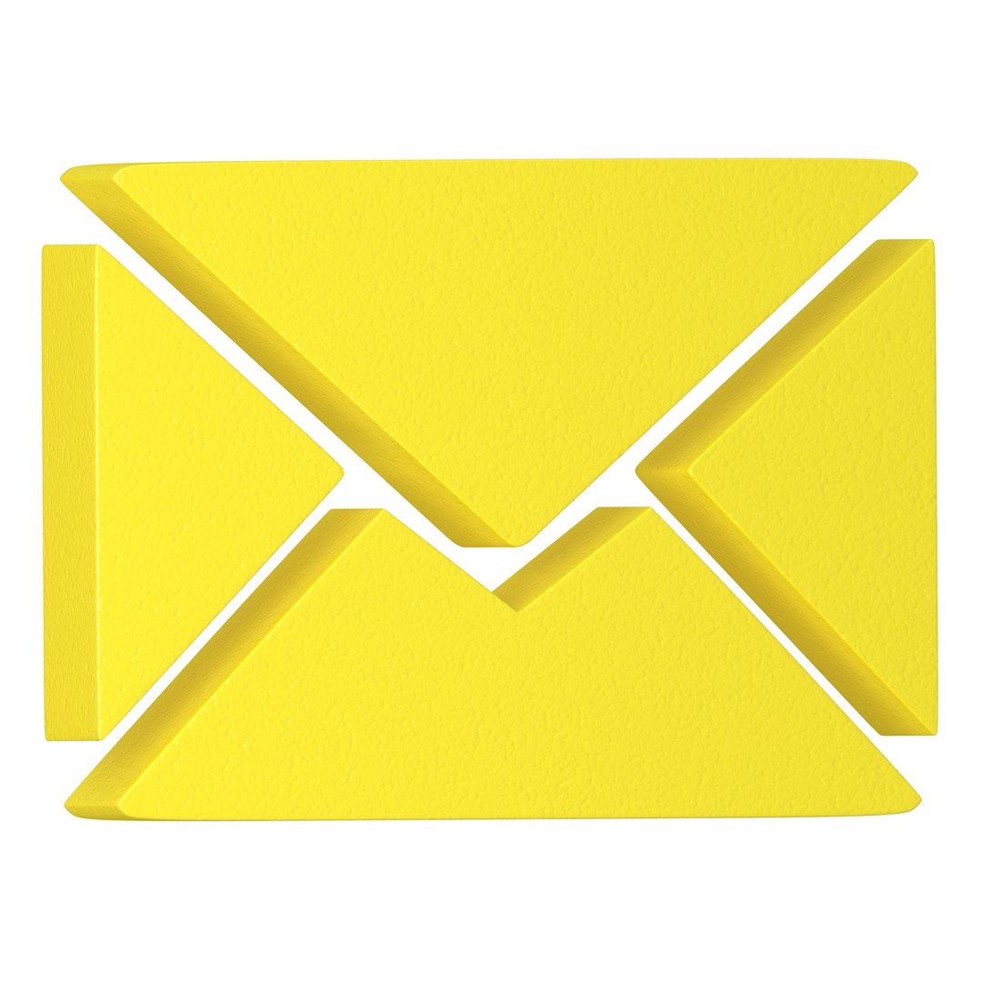 Letter Icon 3D Model - TurboSquid 1698527