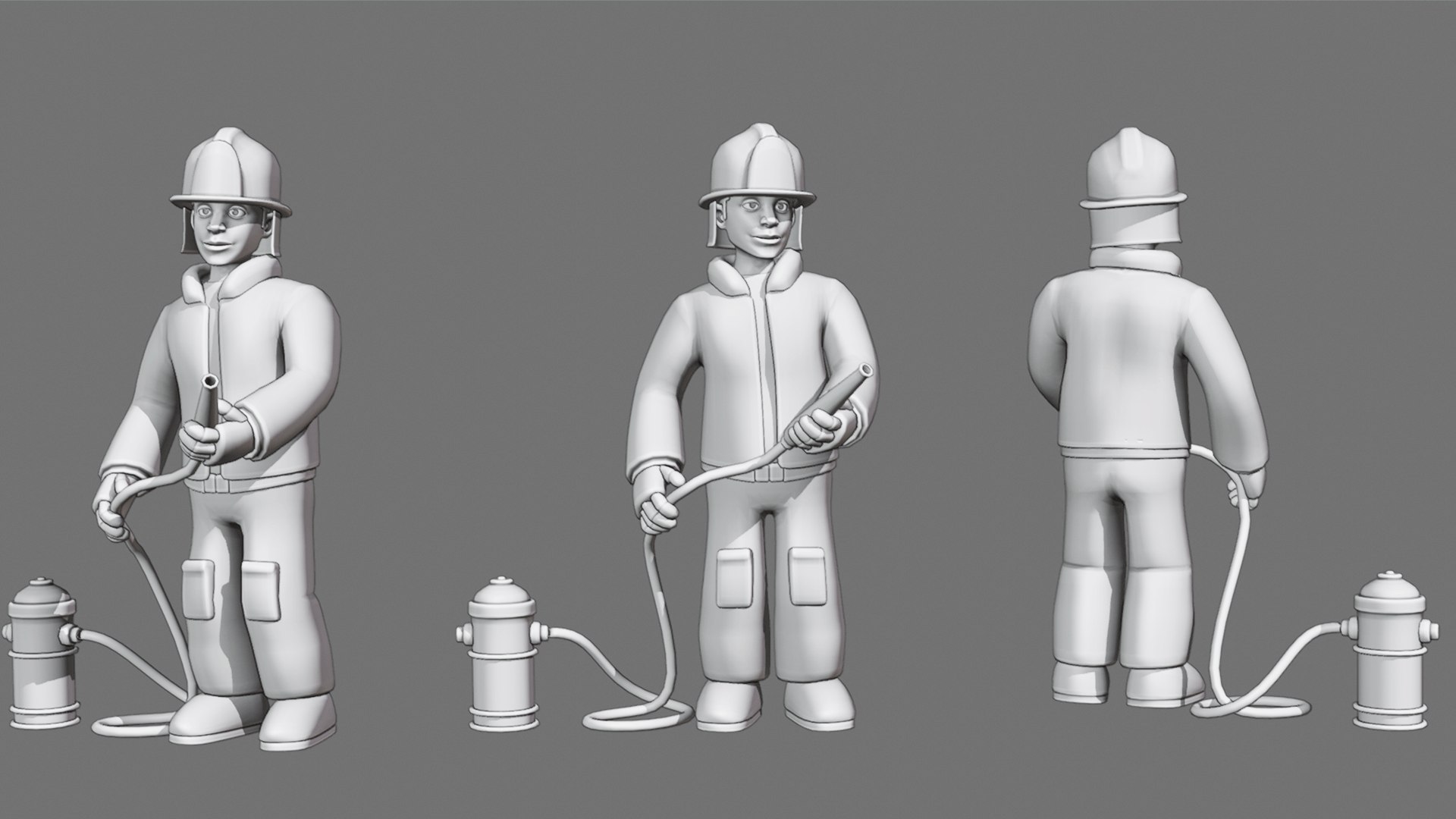 3D Fire Fighter - 3D Model Rigged Animated Model - TurboSquid 2340503