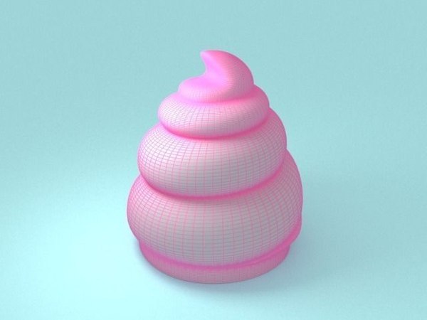 3D abstract cartoon ice cream model - TurboSquid 1638236