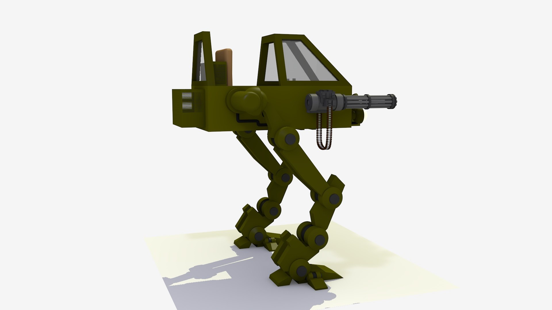 CARTOON 1 MECHA WALKER RIGGED AND ANIMATED 3D Model - TurboSquid 1729630