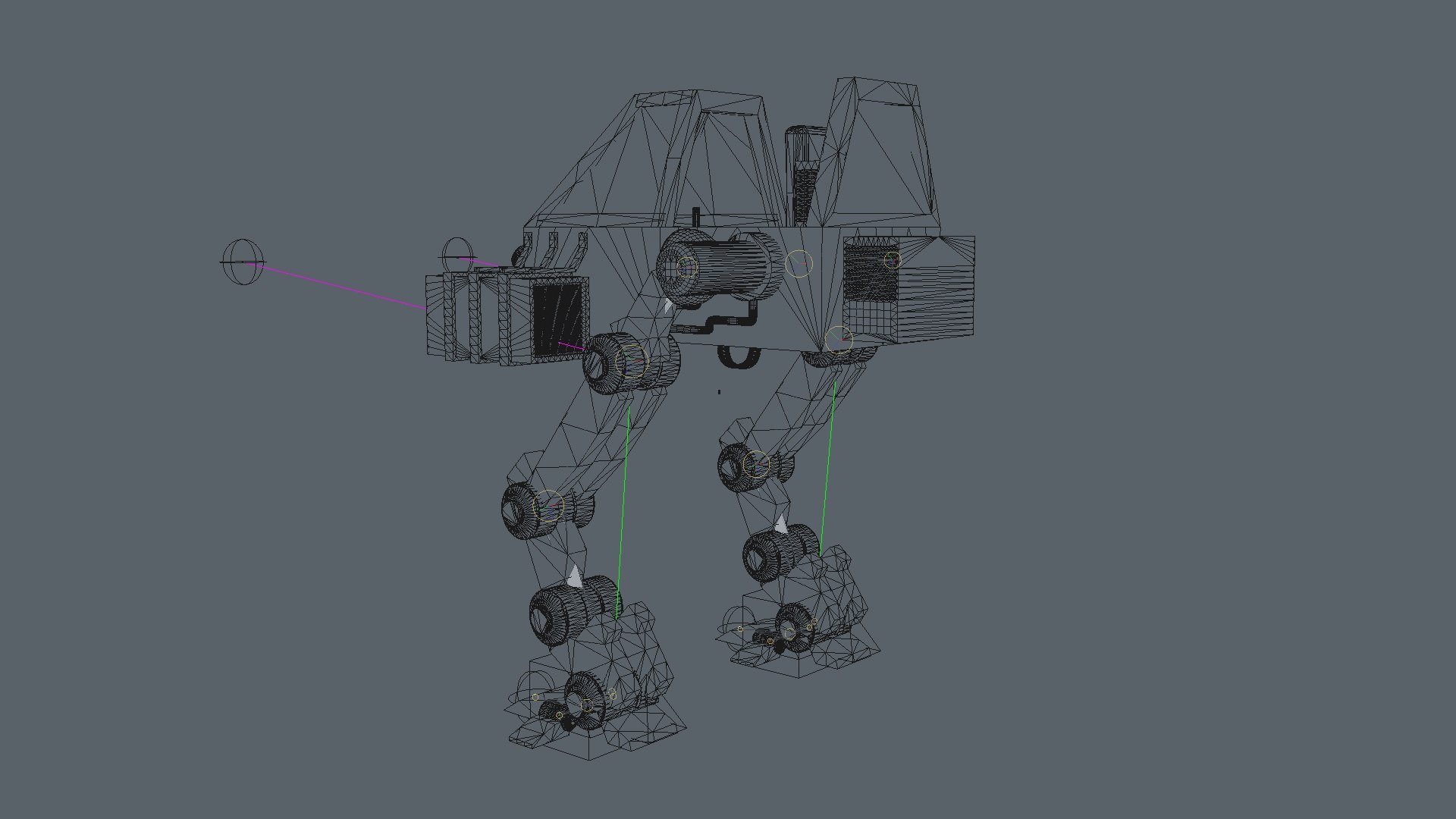 CARTOON 1 MECHA WALKER RIGGED AND ANIMATED 3D Model - TurboSquid 1729630