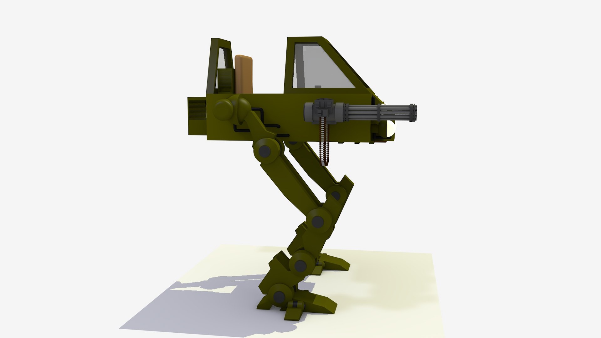 CARTOON 1 MECHA WALKER RIGGED AND ANIMATED 3D Model - TurboSquid 1729630