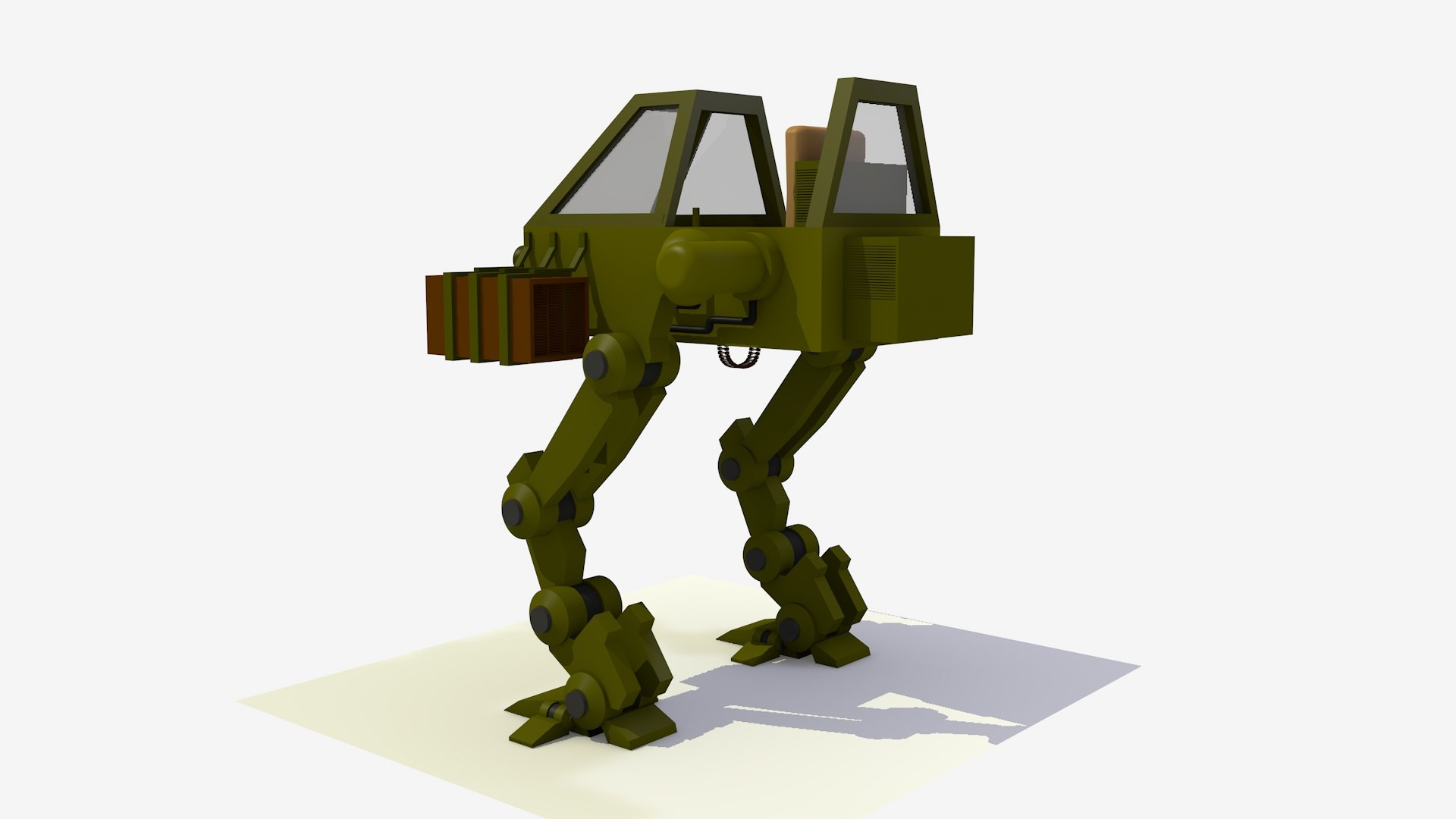 CARTOON 1 MECHA WALKER RIGGED AND ANIMATED 3D Model - TurboSquid 1729630