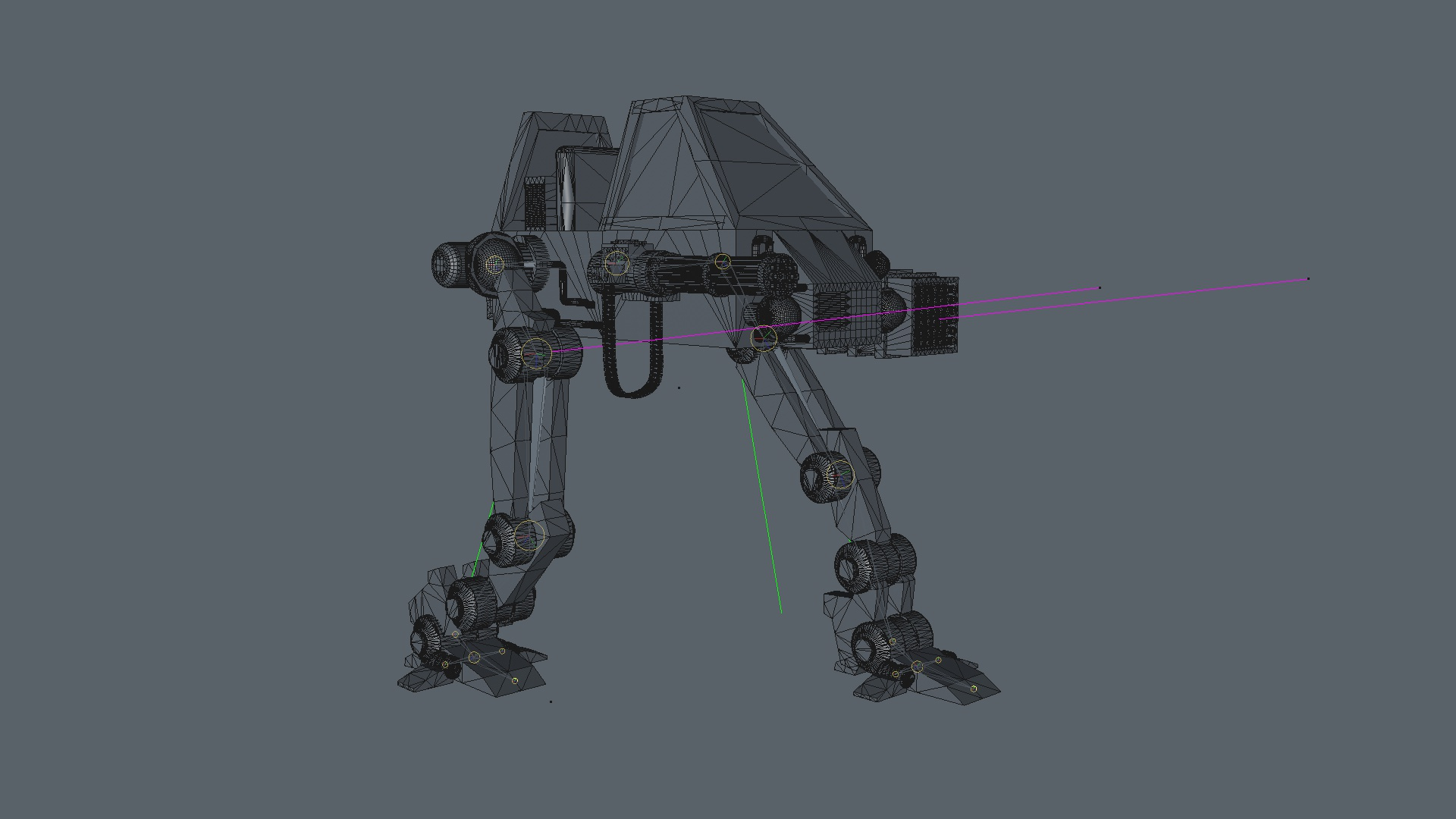 CARTOON 1 MECHA WALKER RIGGED AND ANIMATED 3D Model - TurboSquid 1729630