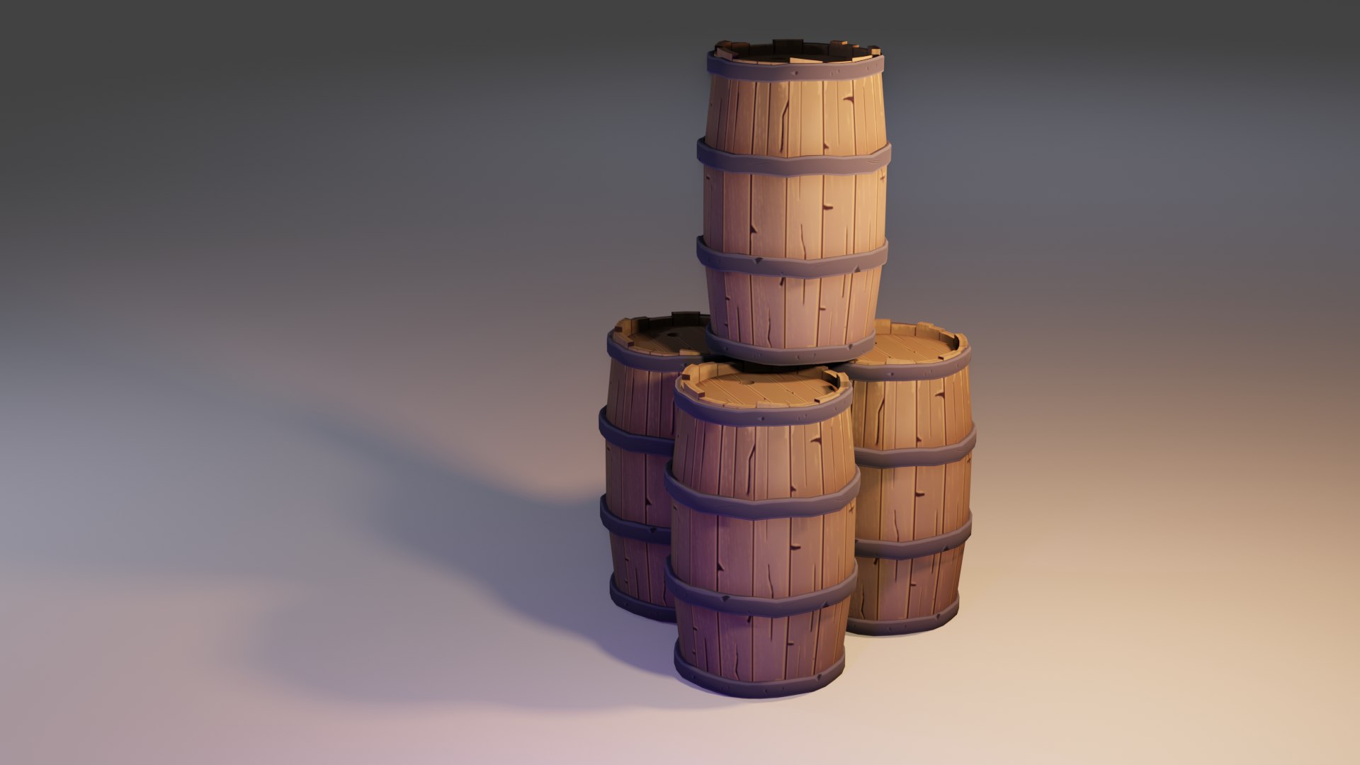 3D Stylized Barrel - TurboSquid 1689499