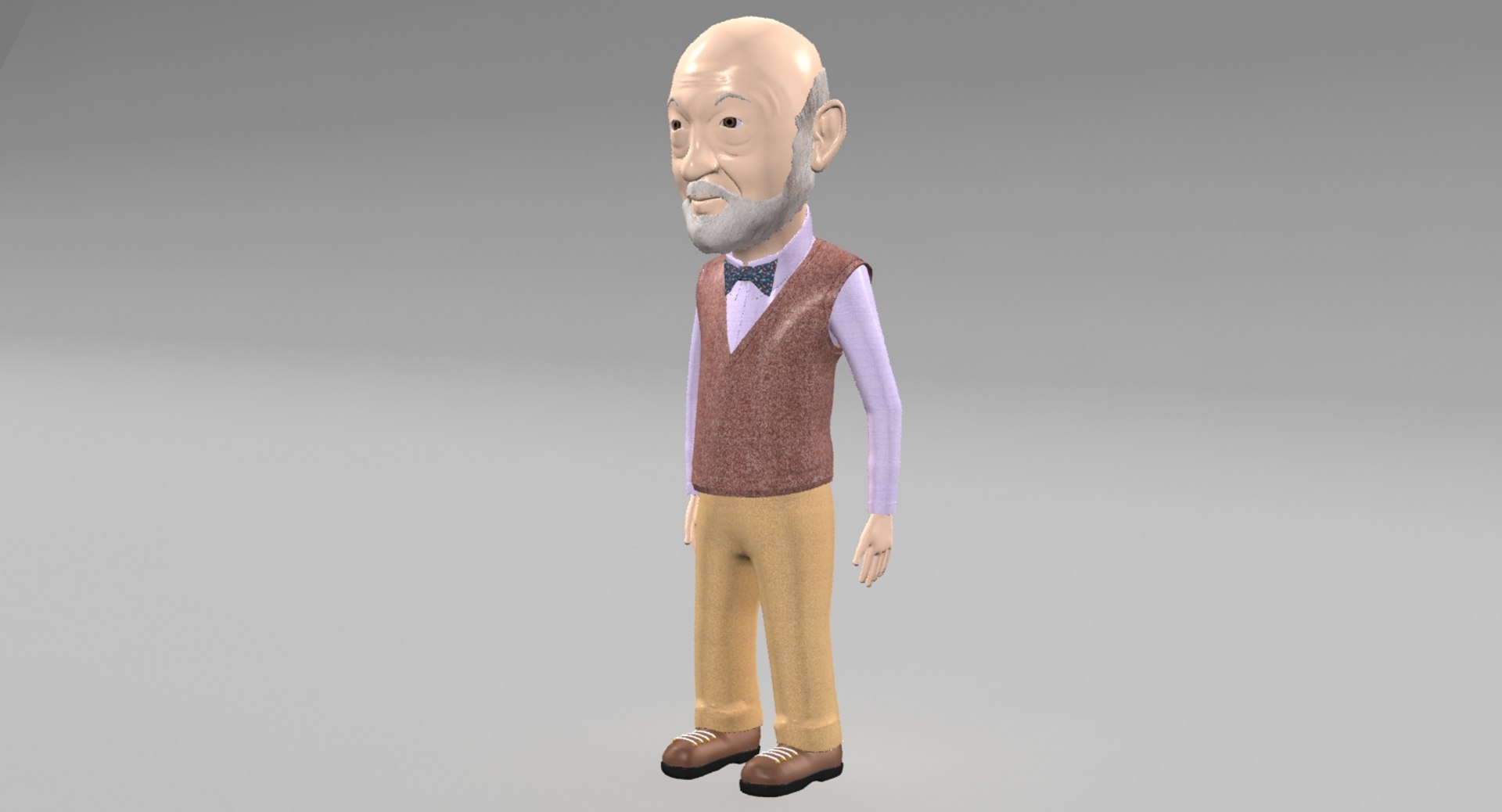 Cartoon Old Man 3D Model - TurboSquid 1372505