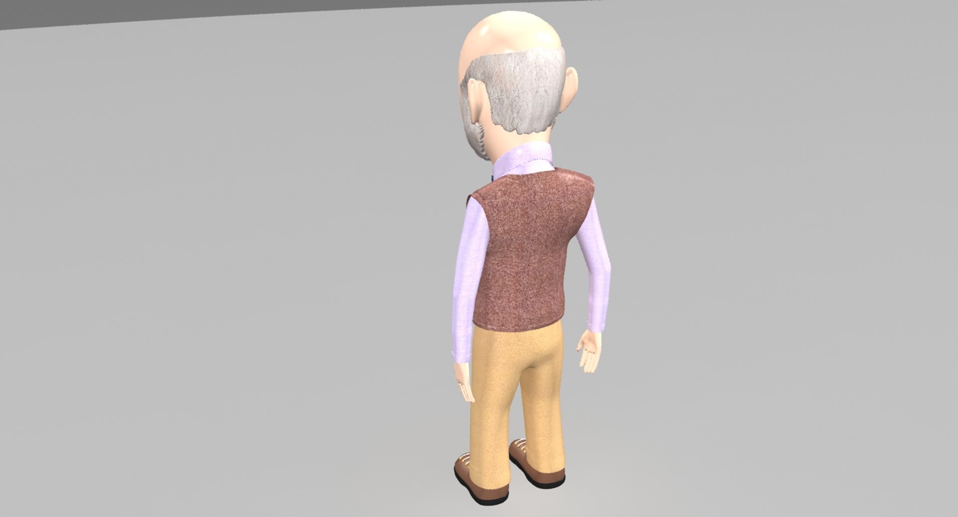 Cartoon Old Man 3D Model - TurboSquid 1372505
