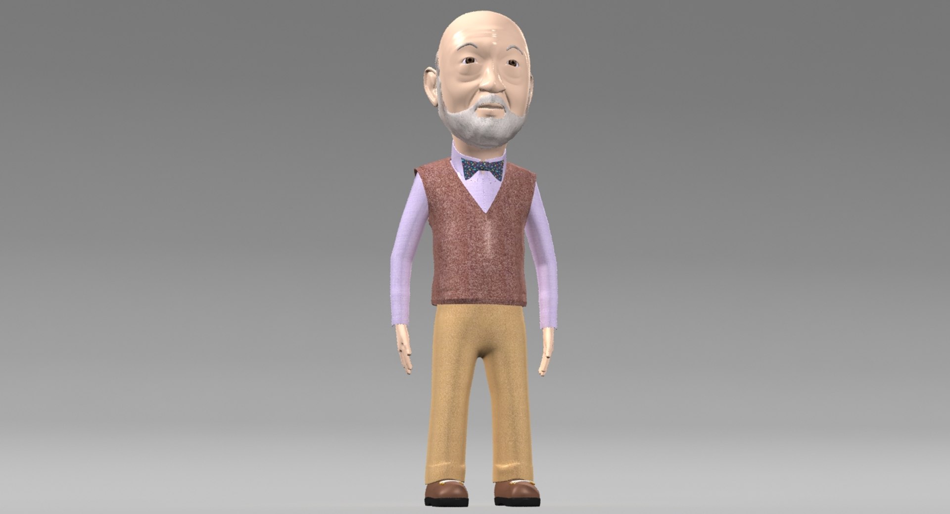Cartoon Old Man 3D Model - TurboSquid 1372505