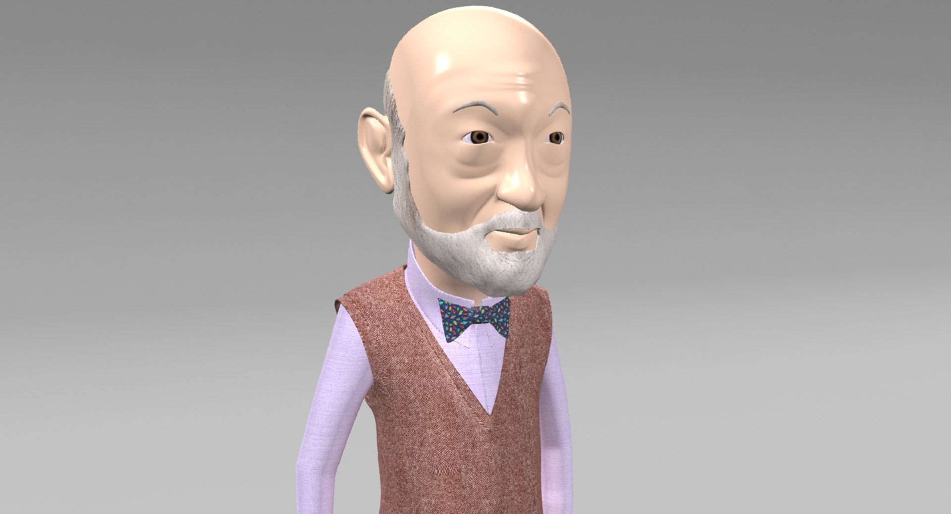 Cartoon Old Man 3D Model - TurboSquid 1372505
