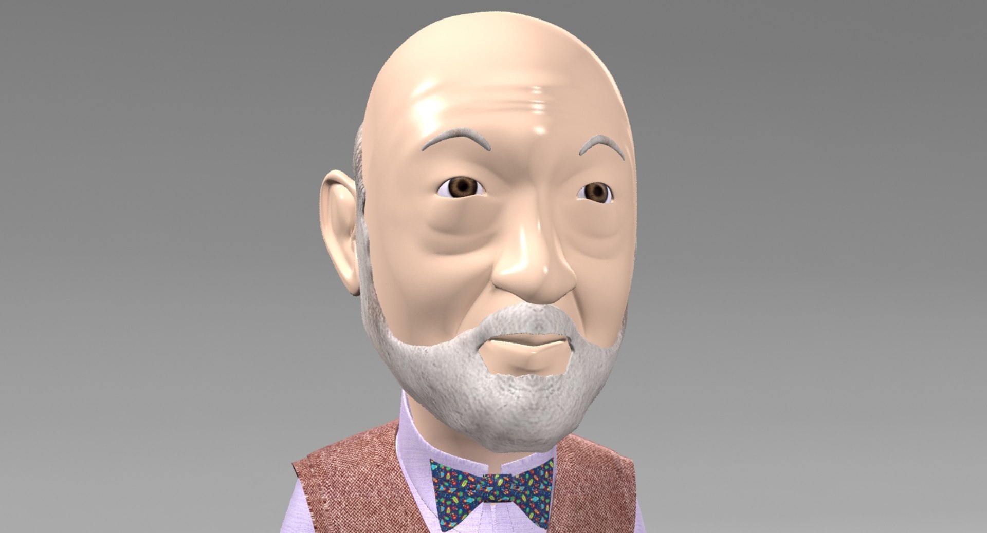 Cartoon Old Man 3D Model - TurboSquid 1372505