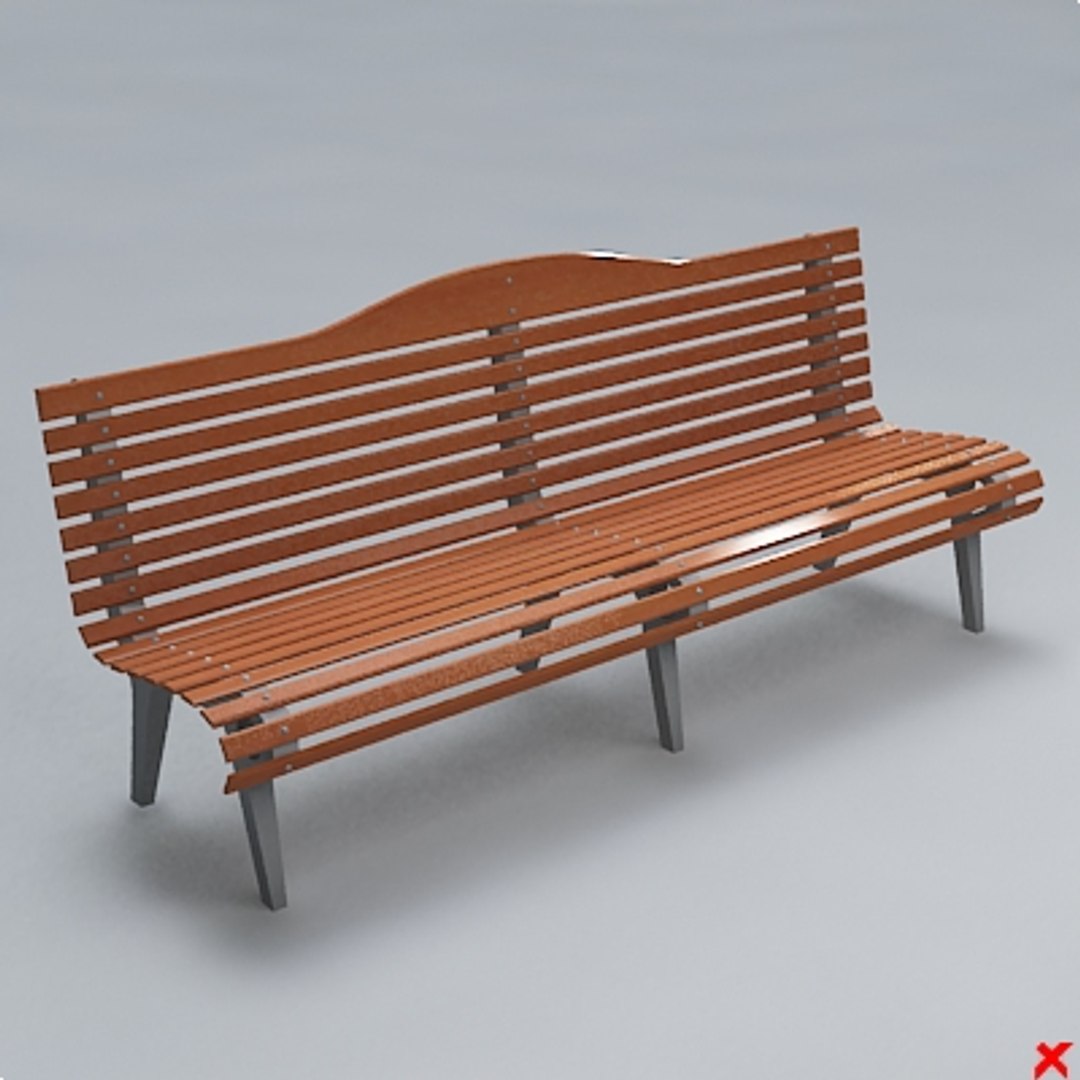 3d model street bench