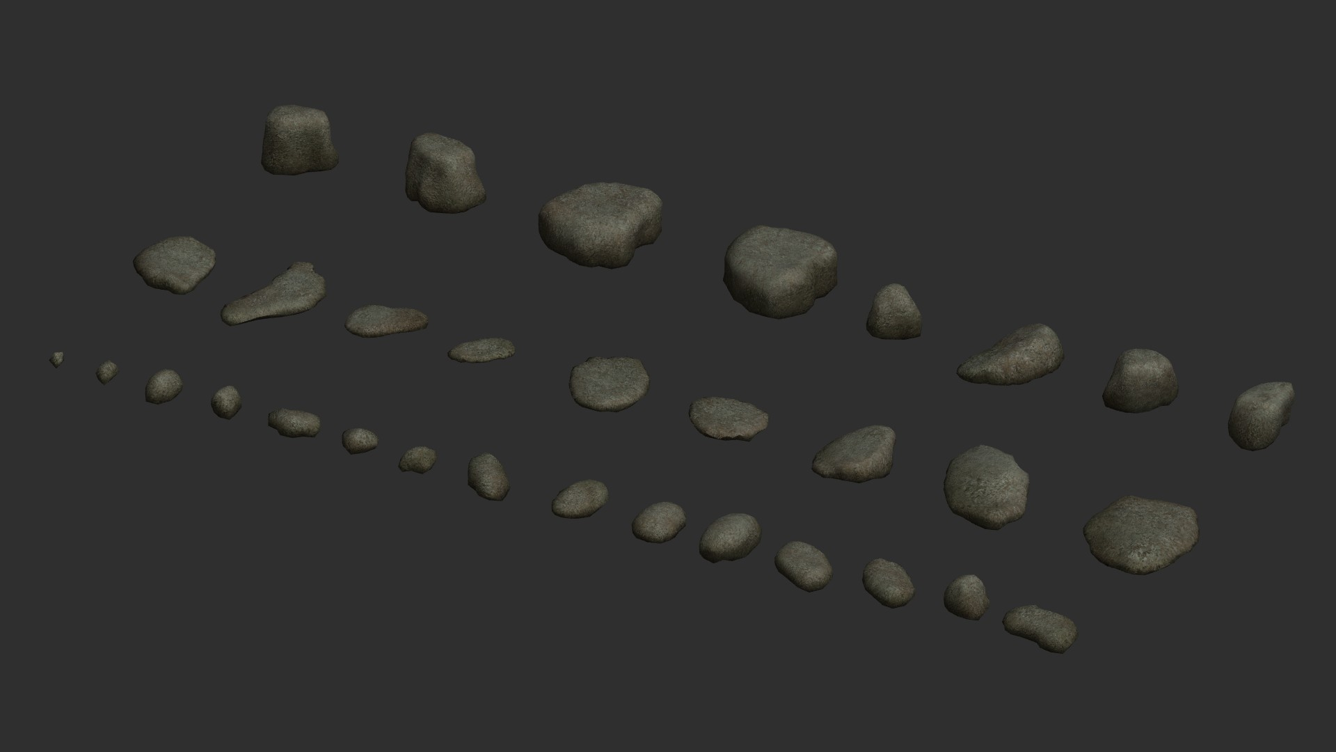Assorted Rocks - Grey Model - TurboSquid 2219817