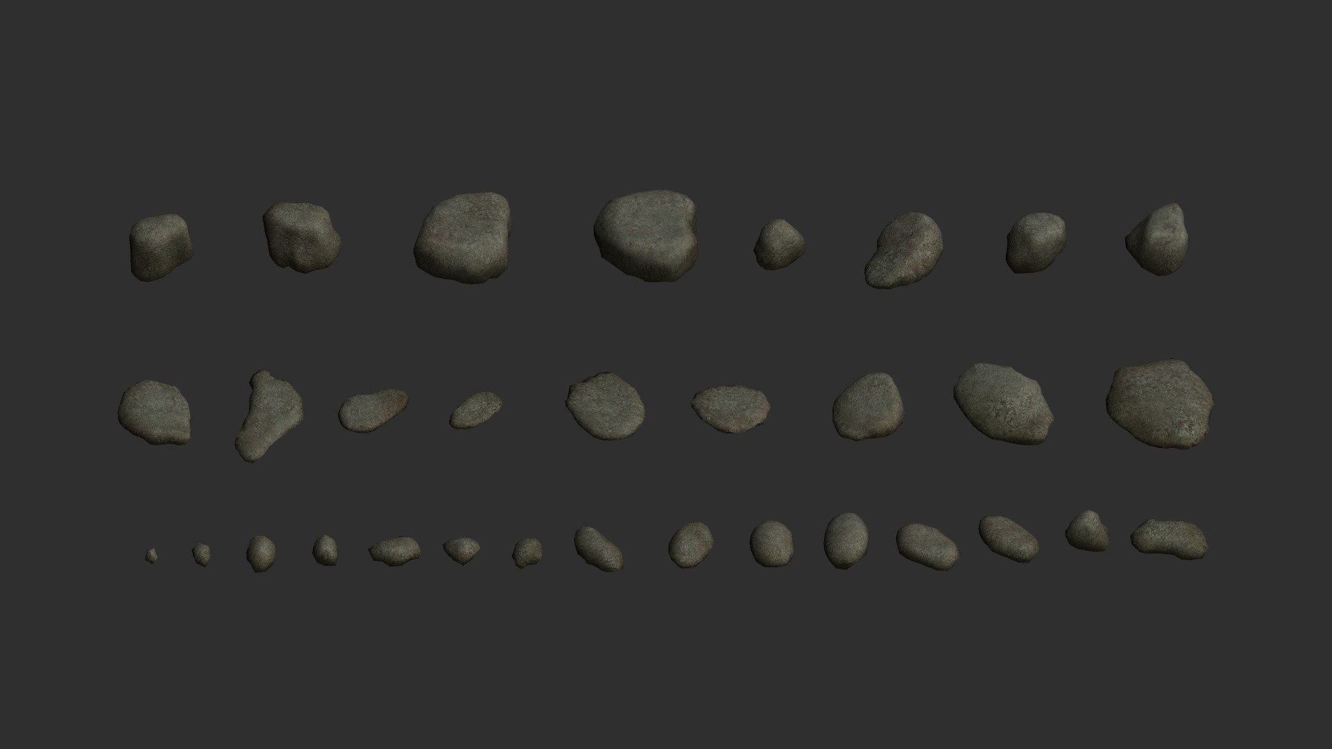 Assorted Rocks - Grey Model - TurboSquid 2219817