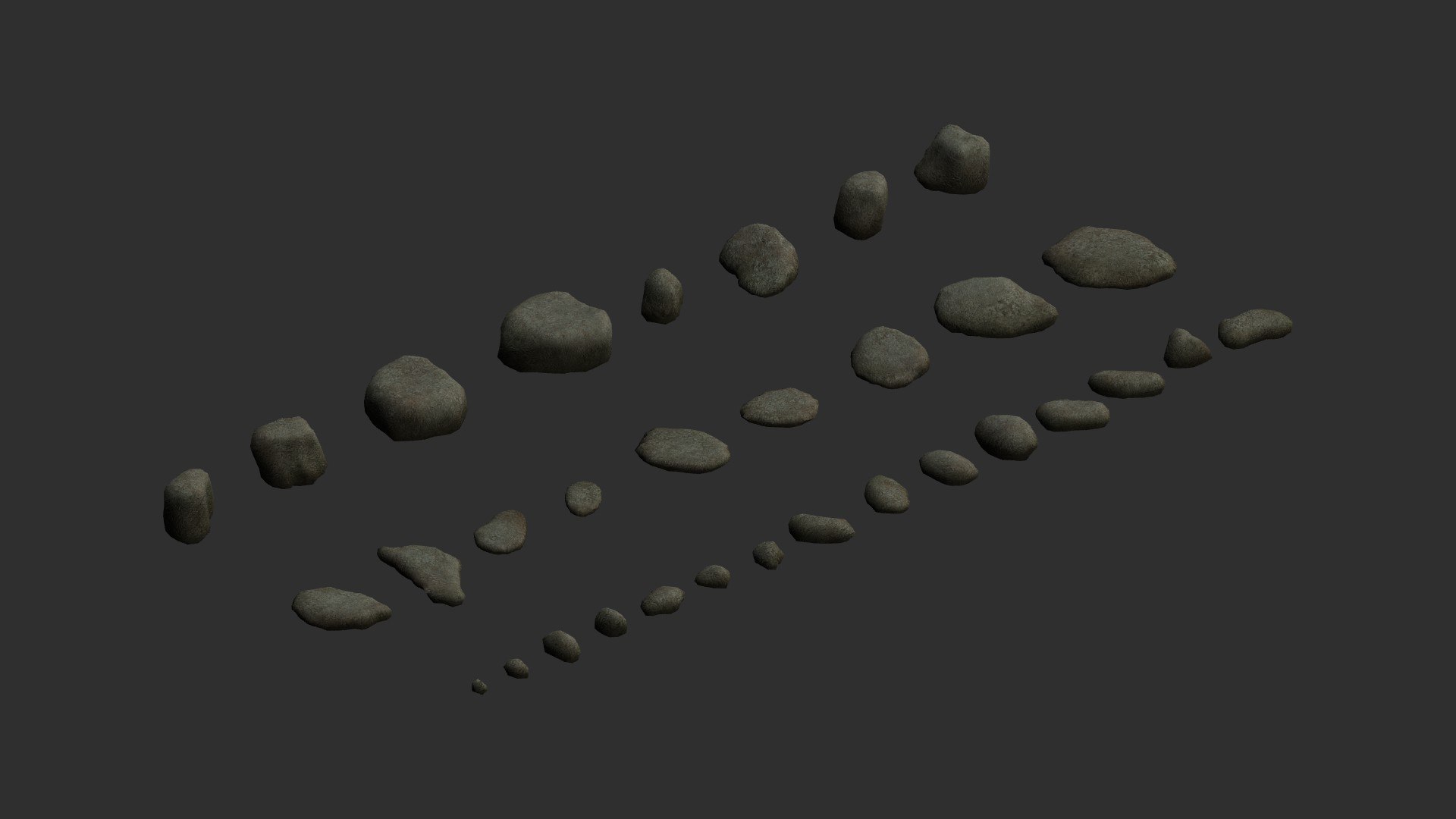 Assorted Rocks - Grey Model - TurboSquid 2219817