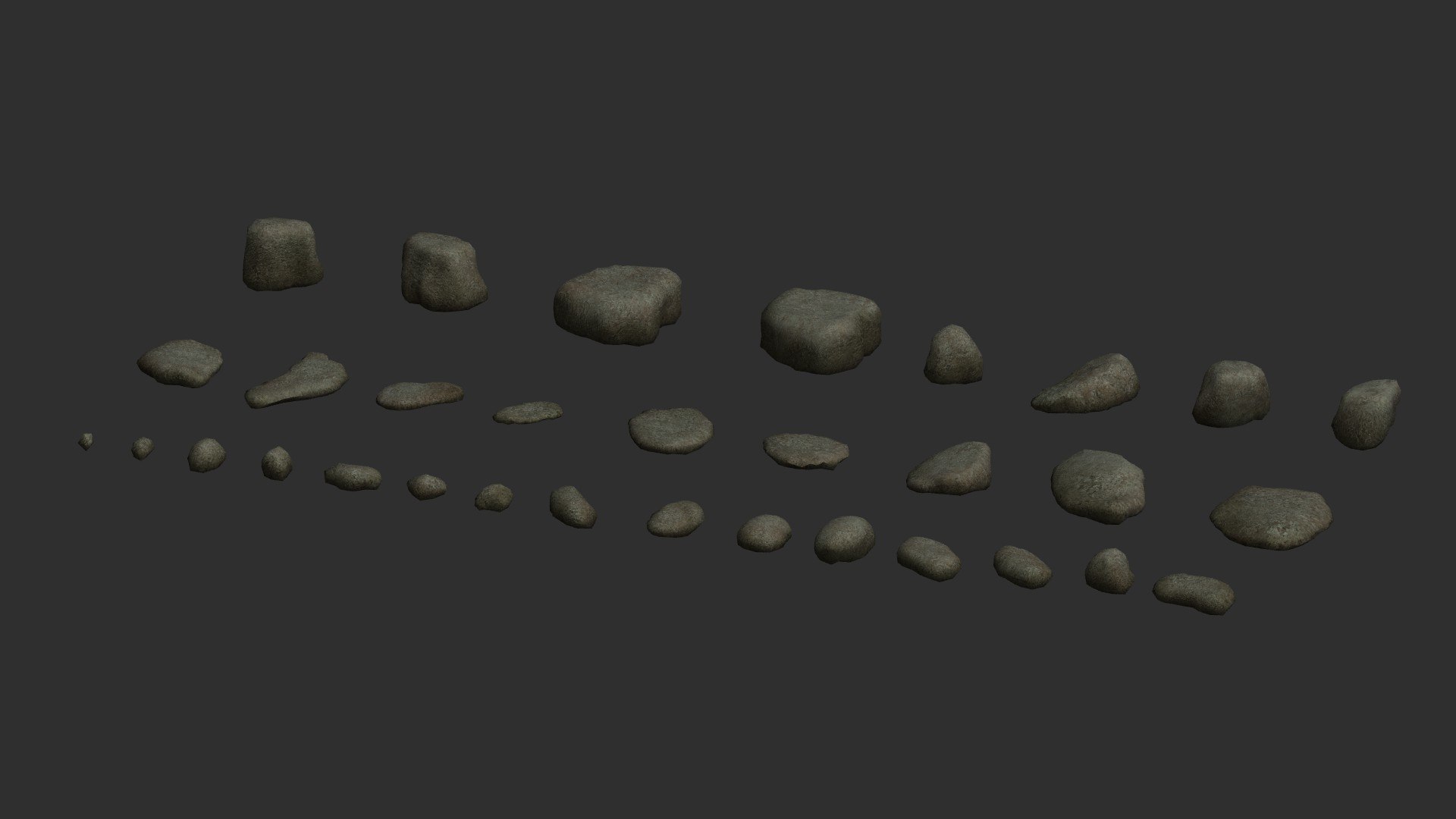 Assorted Rocks - Grey Model - TurboSquid 2219817